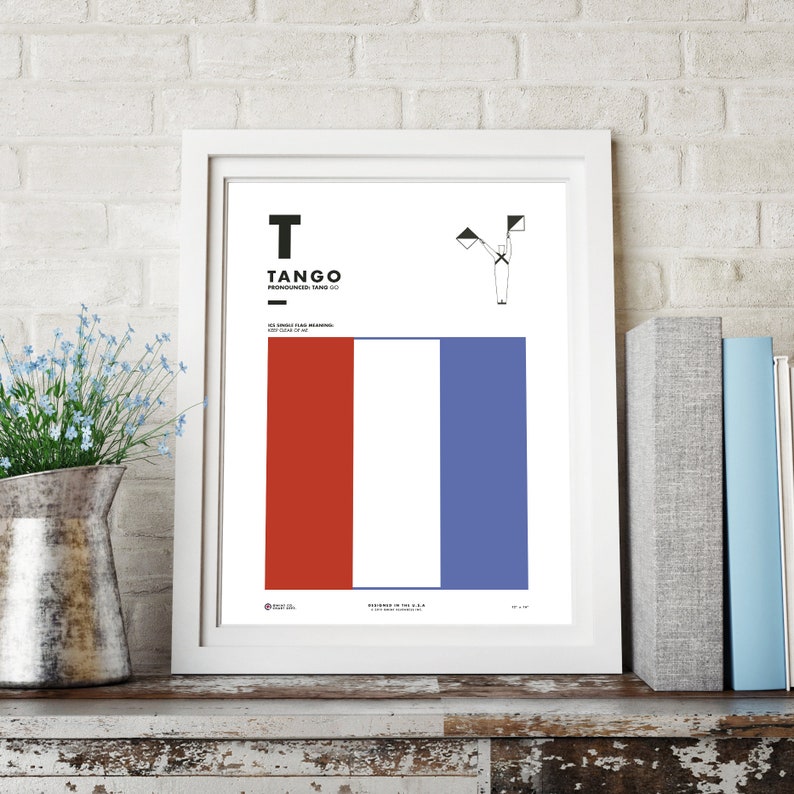Signal Flag T Tango T Phonetic Alphabet Morse Code | Etsy