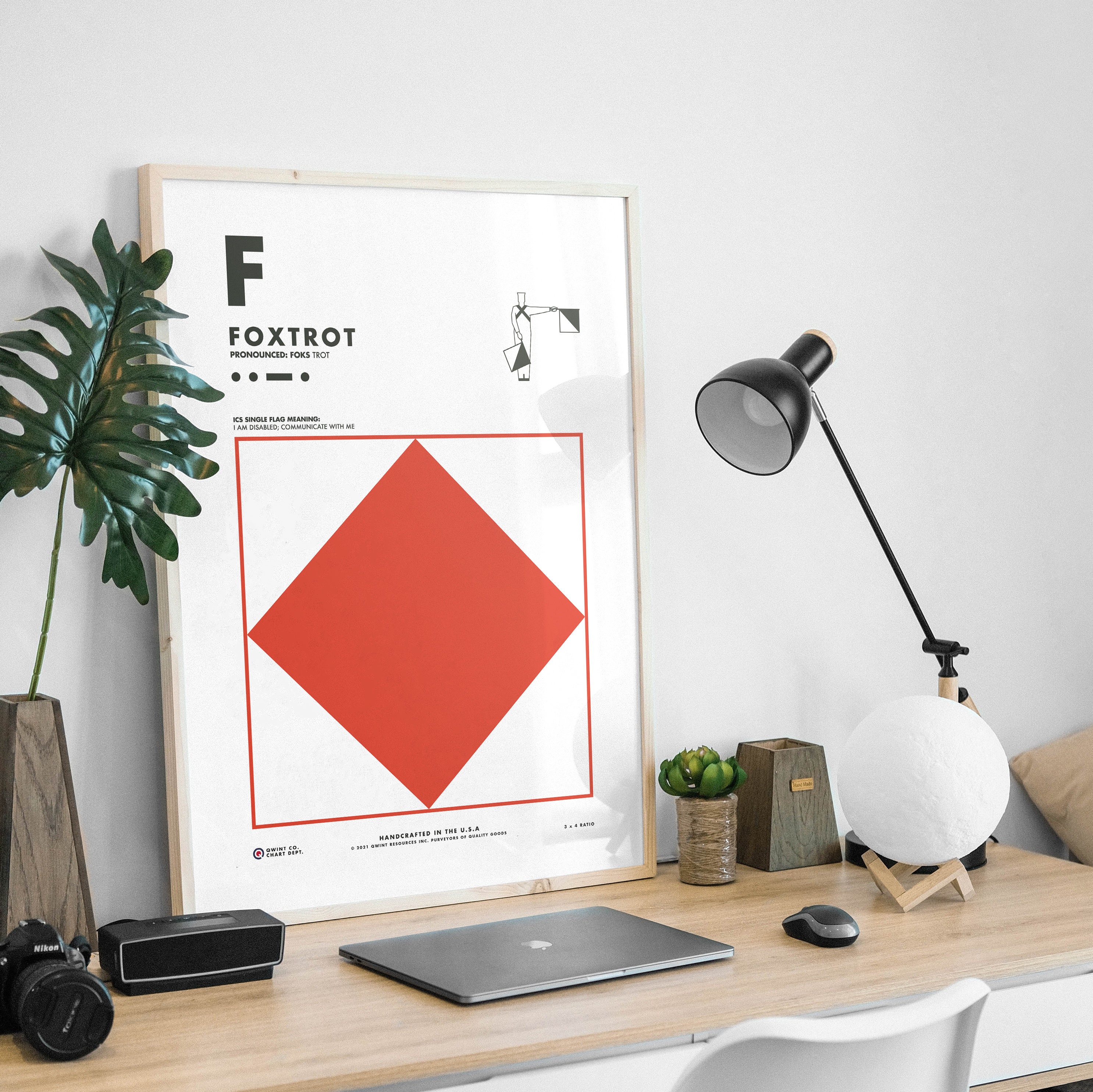 Signal Flag F Wall Art Printable Foxtrot F Phonetic Alphabet Morse Code ...