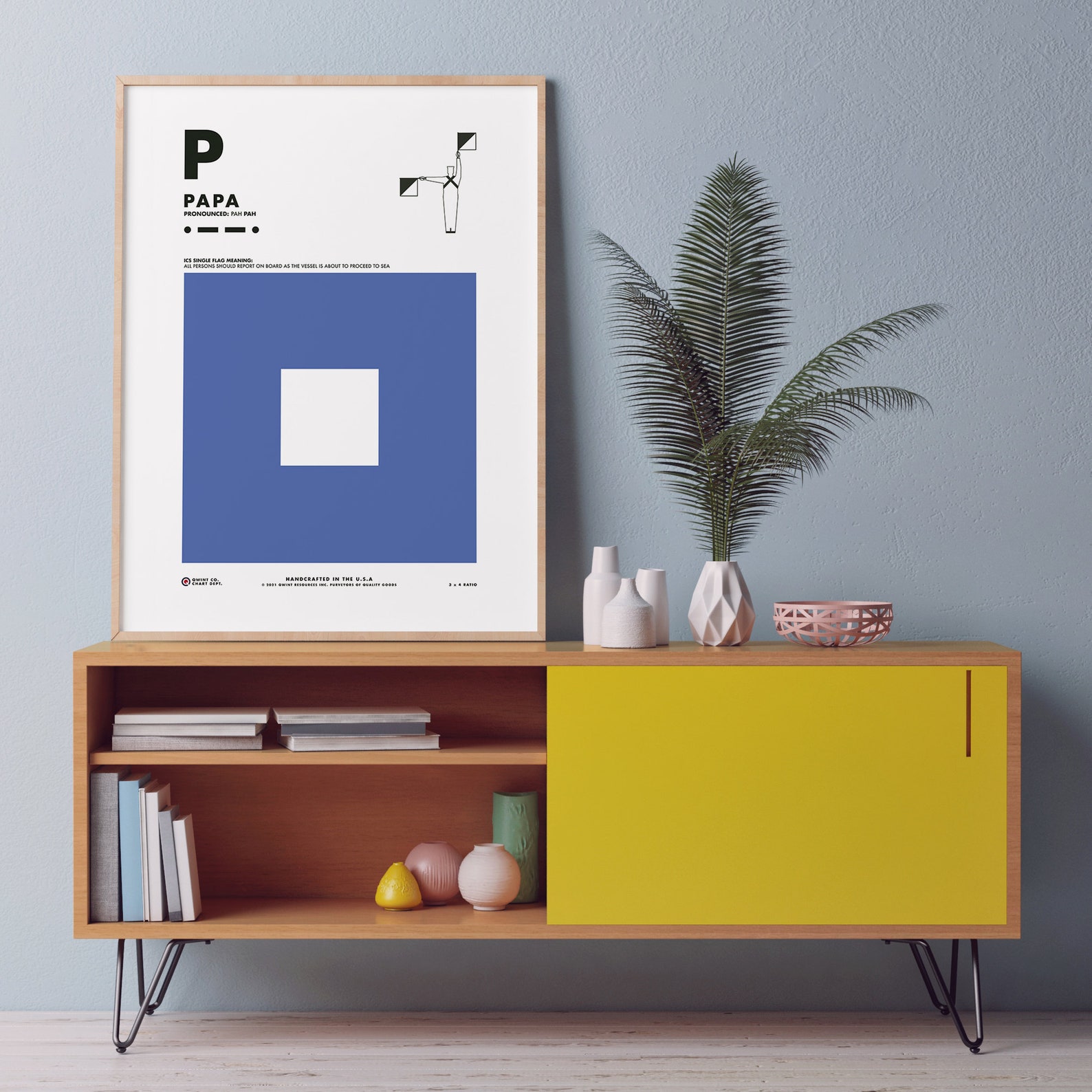 Signal Flag P Wall Art Printable Papa P Phonetic | Etsy