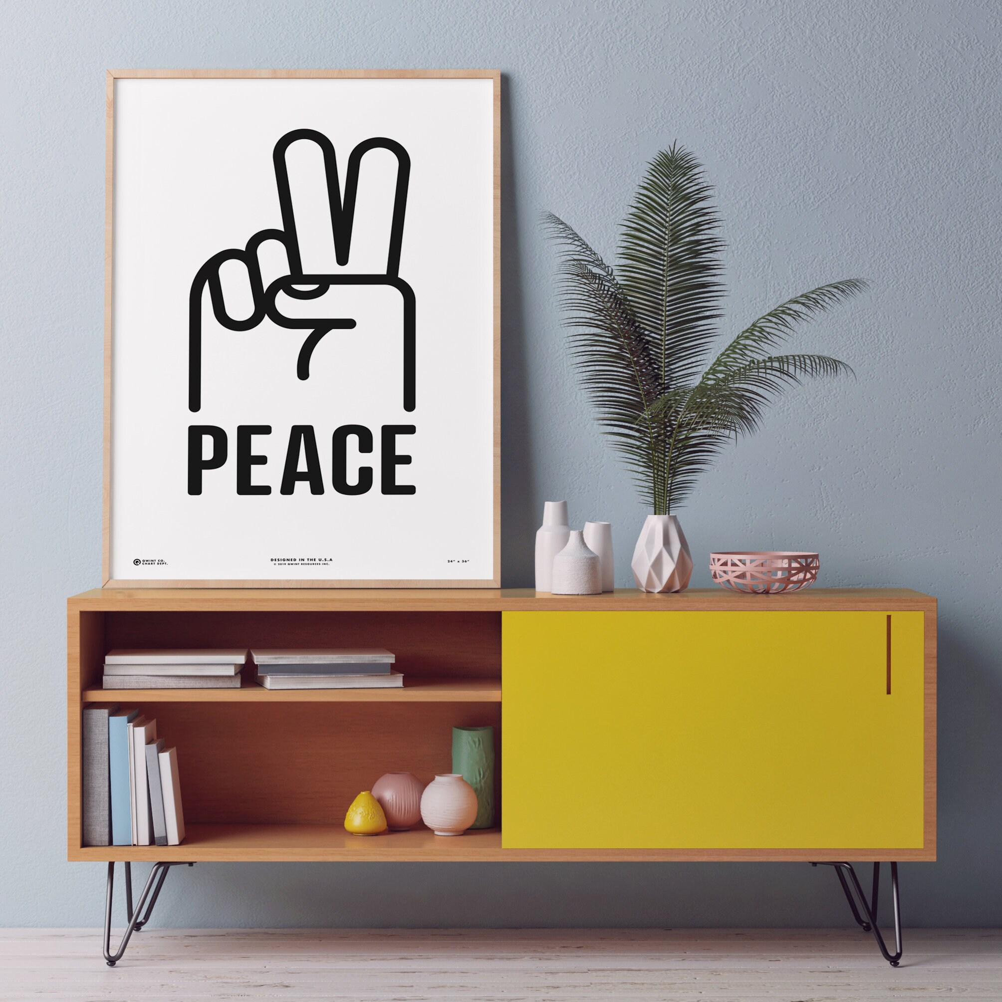 PEACE Printable Peace Sign Surf Art Surf Decor Boho | Etsy