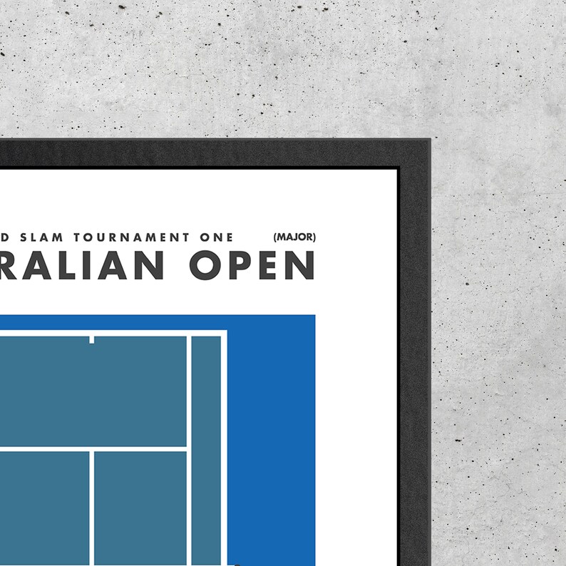 Australian Open Grand Slam Wall Art Printable Tennis | Etsy