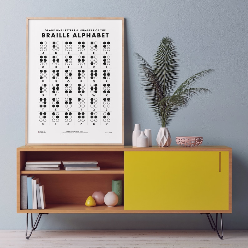 Braille Alphabet Wall Art Printable | Braille Chart | Tactile Language ...