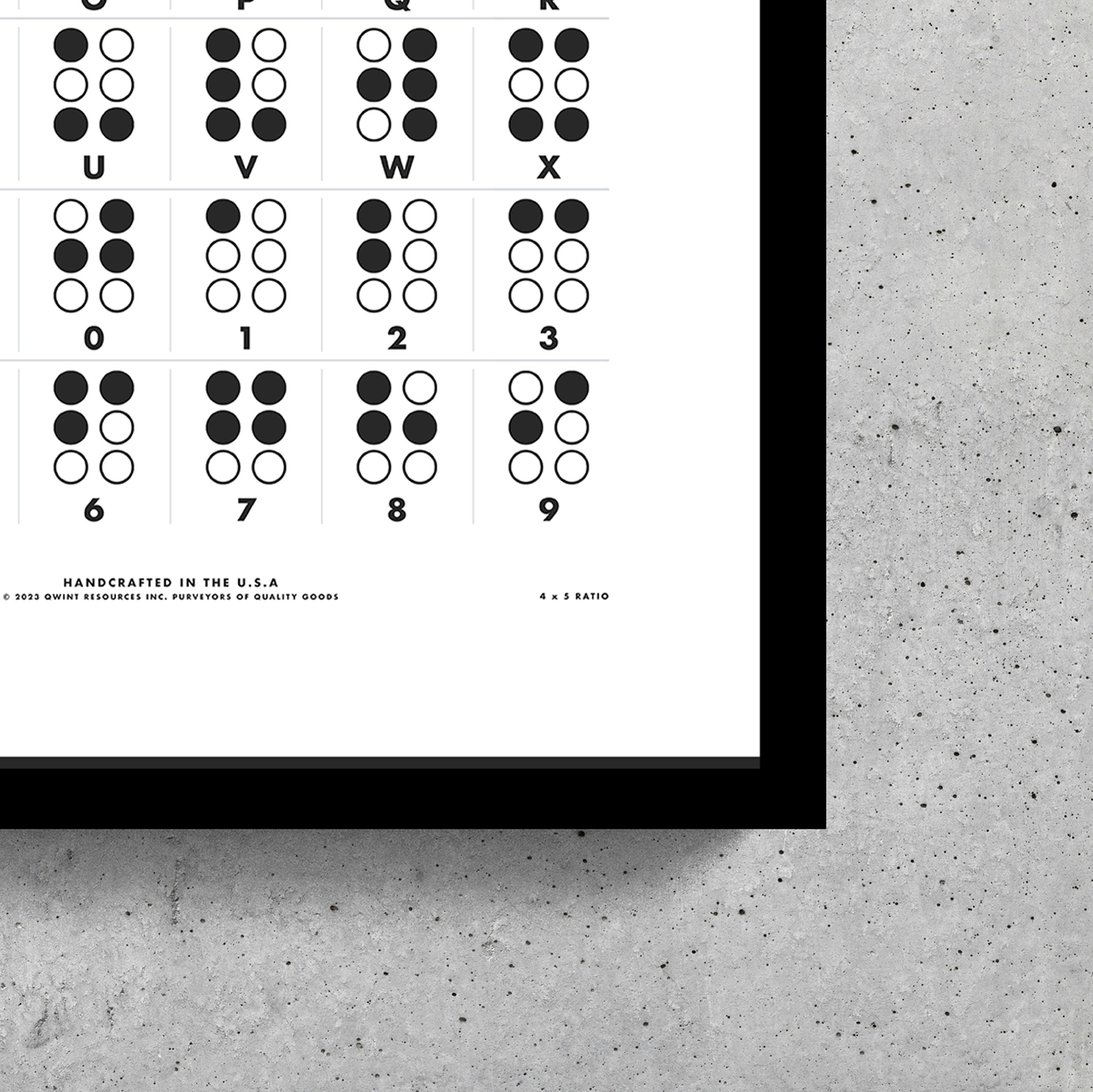 Braille Alphabet Wall Art Printable Braille Chart Tactile Language ...