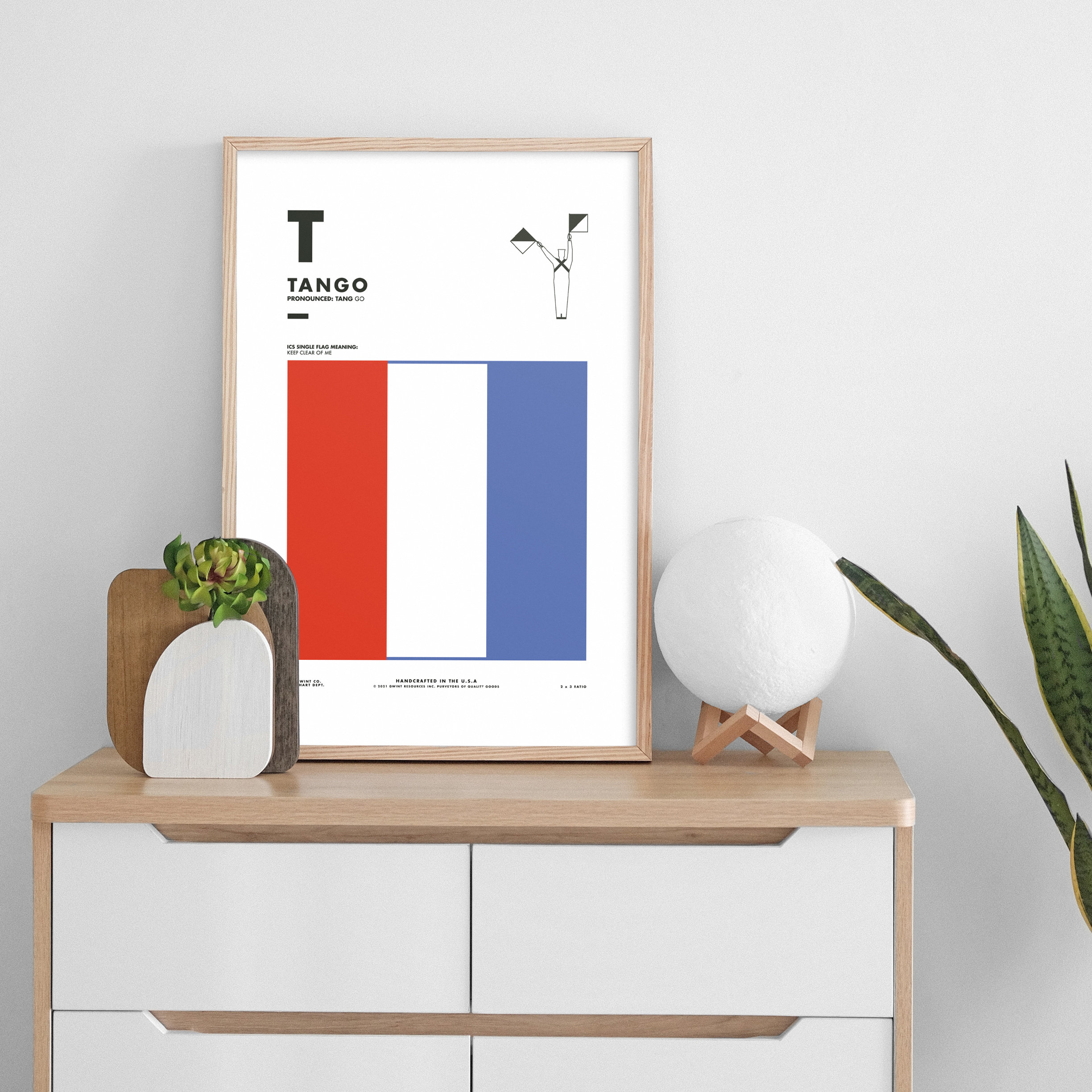 Signal Flag T Wall Art Printable Tango T Phonetic Alphabet Morse Code ...