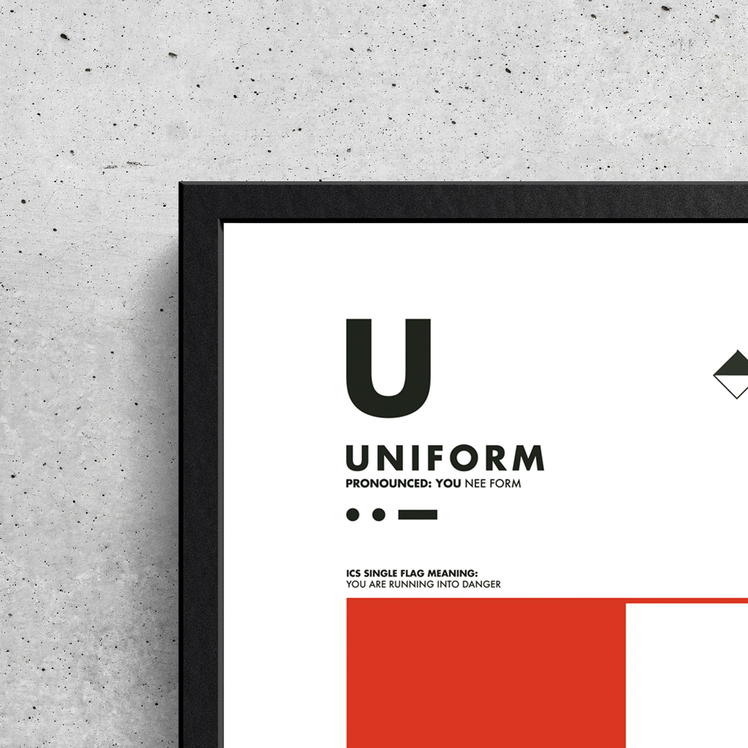 Signal Flag U Wall Art Printable UNIFORM U Phonetic - Etsy