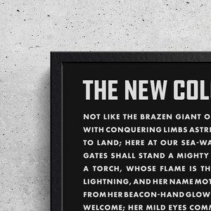 The New Colossus Printable | Emma Lazarus | the Statue of Liberty ...