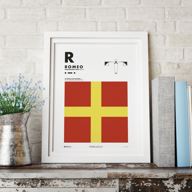 Signal Flag R Romeo R Phonetic Alphabet Morse Code | Etsy