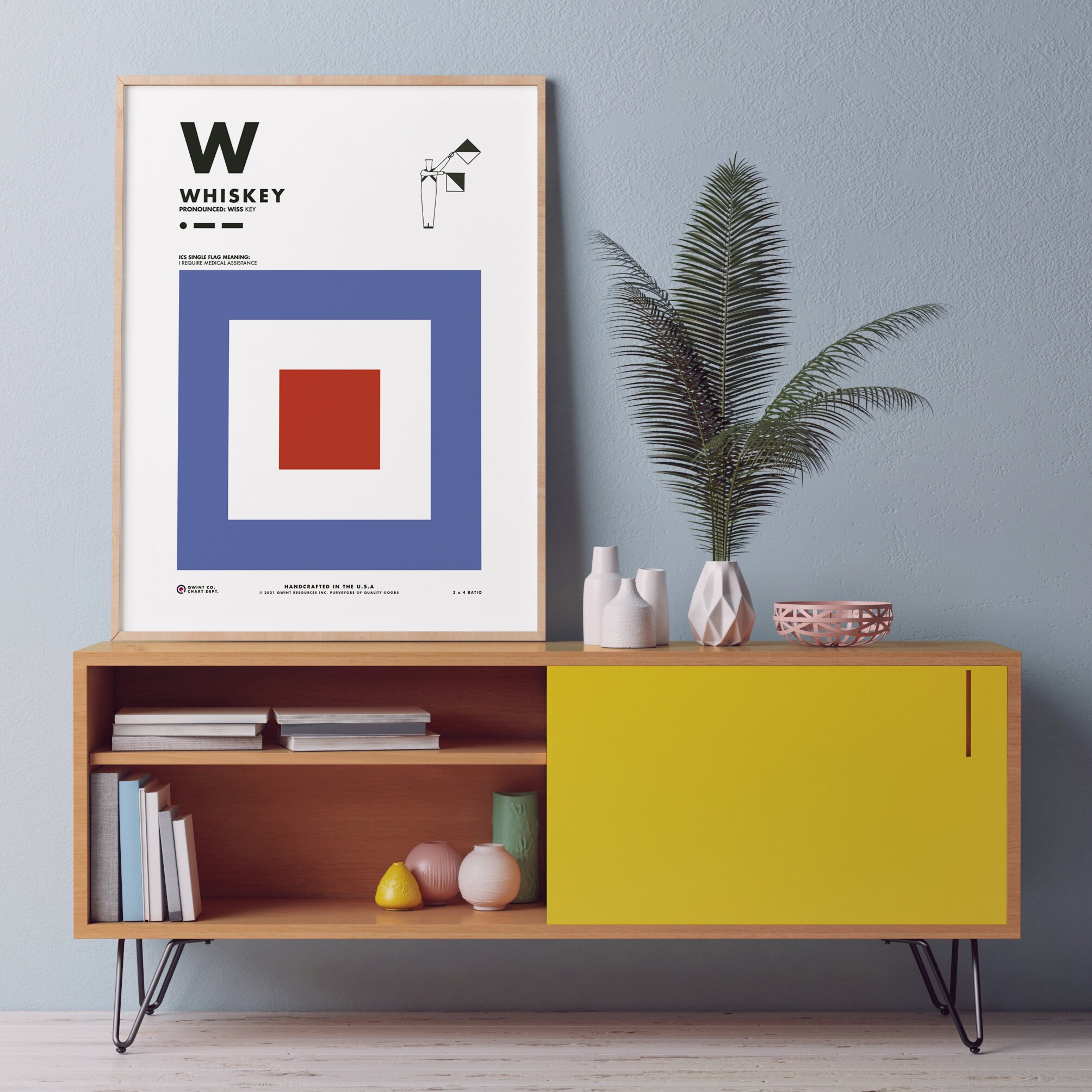 Signal Flag W Wall Art Printable Whiskey W Phonetic Alphabet Morse Code ...