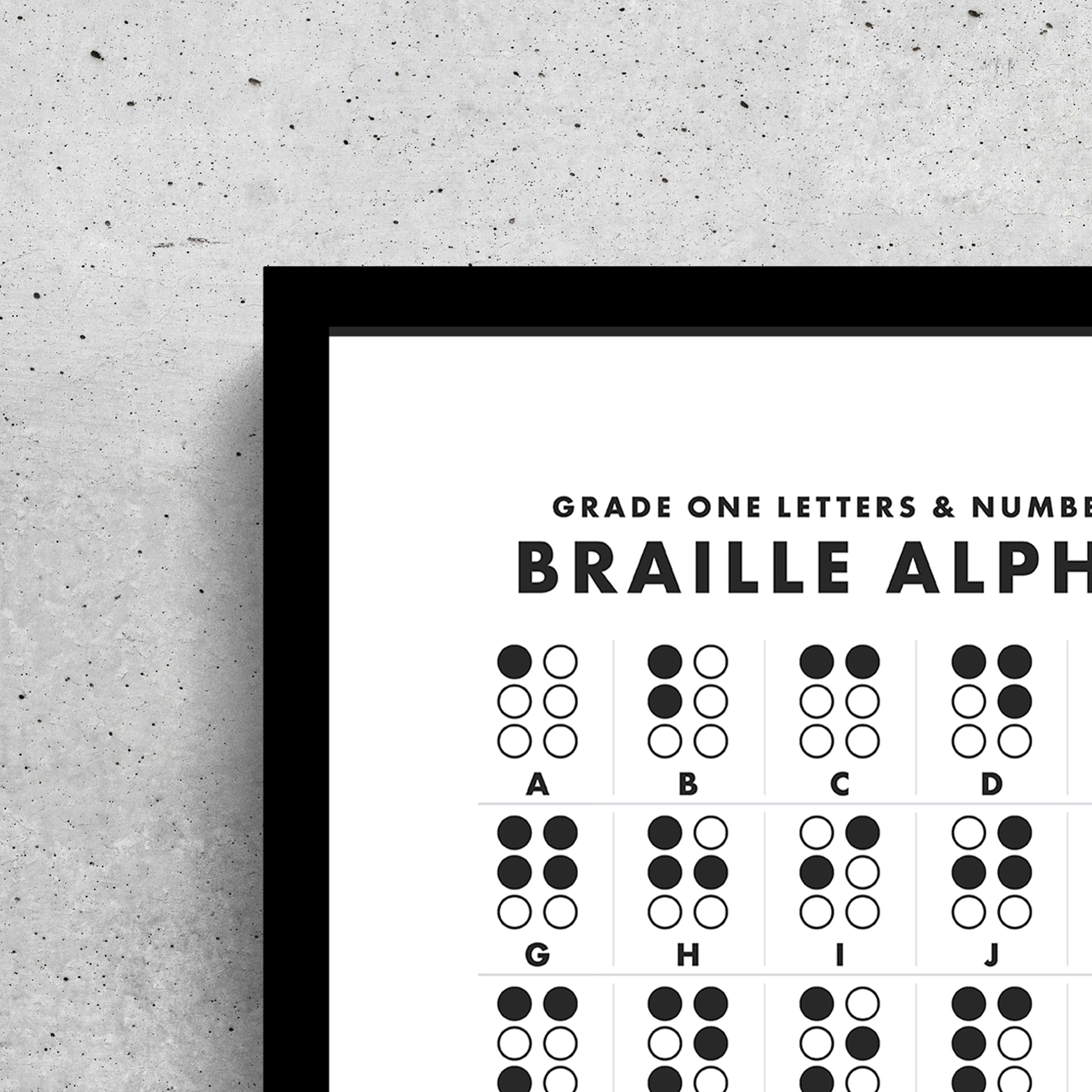 Braille Alphabet Poster Digital Download 5 Sizes - Etsy