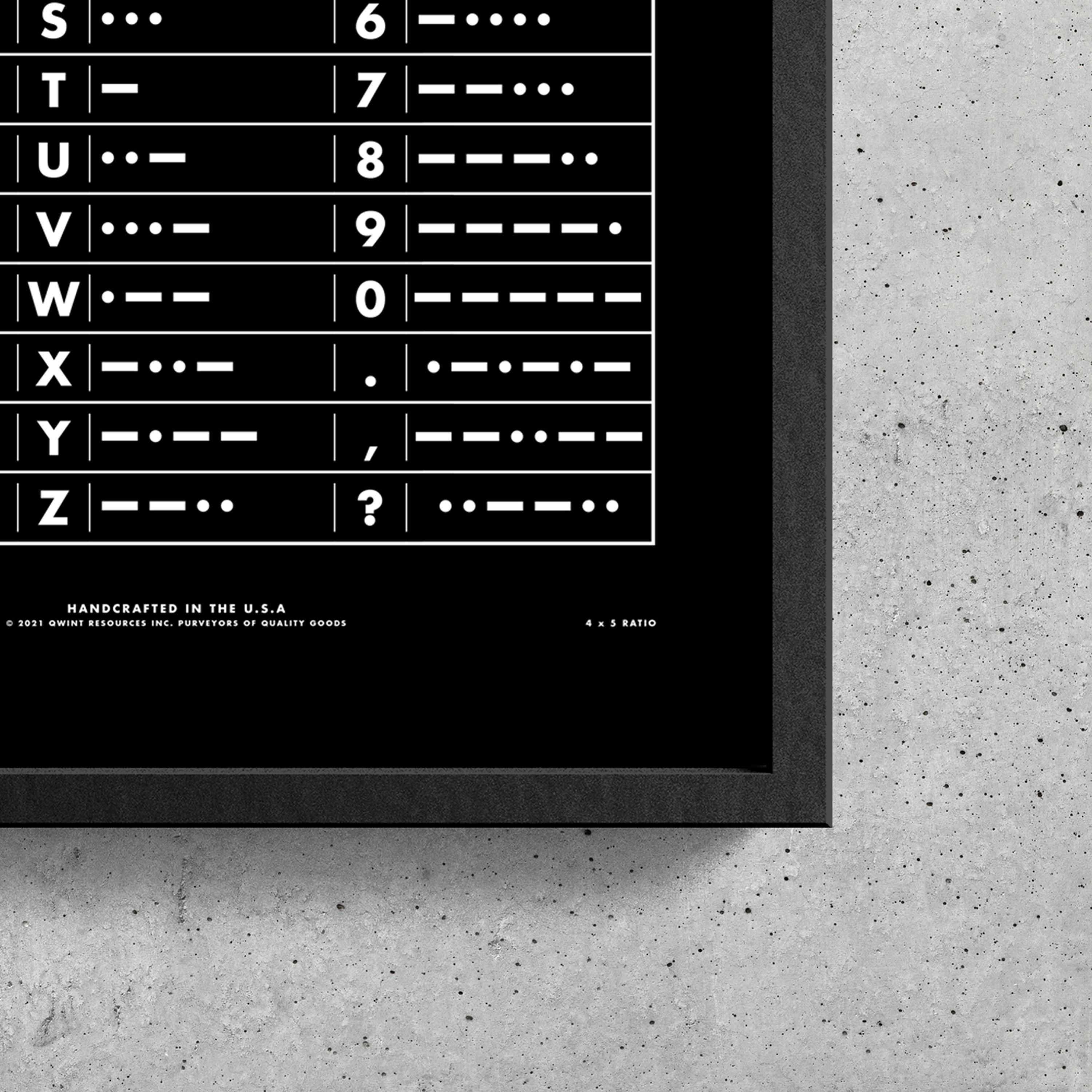Morse Code Alphabet Black Wall Art Printable Morse Code | Etsy