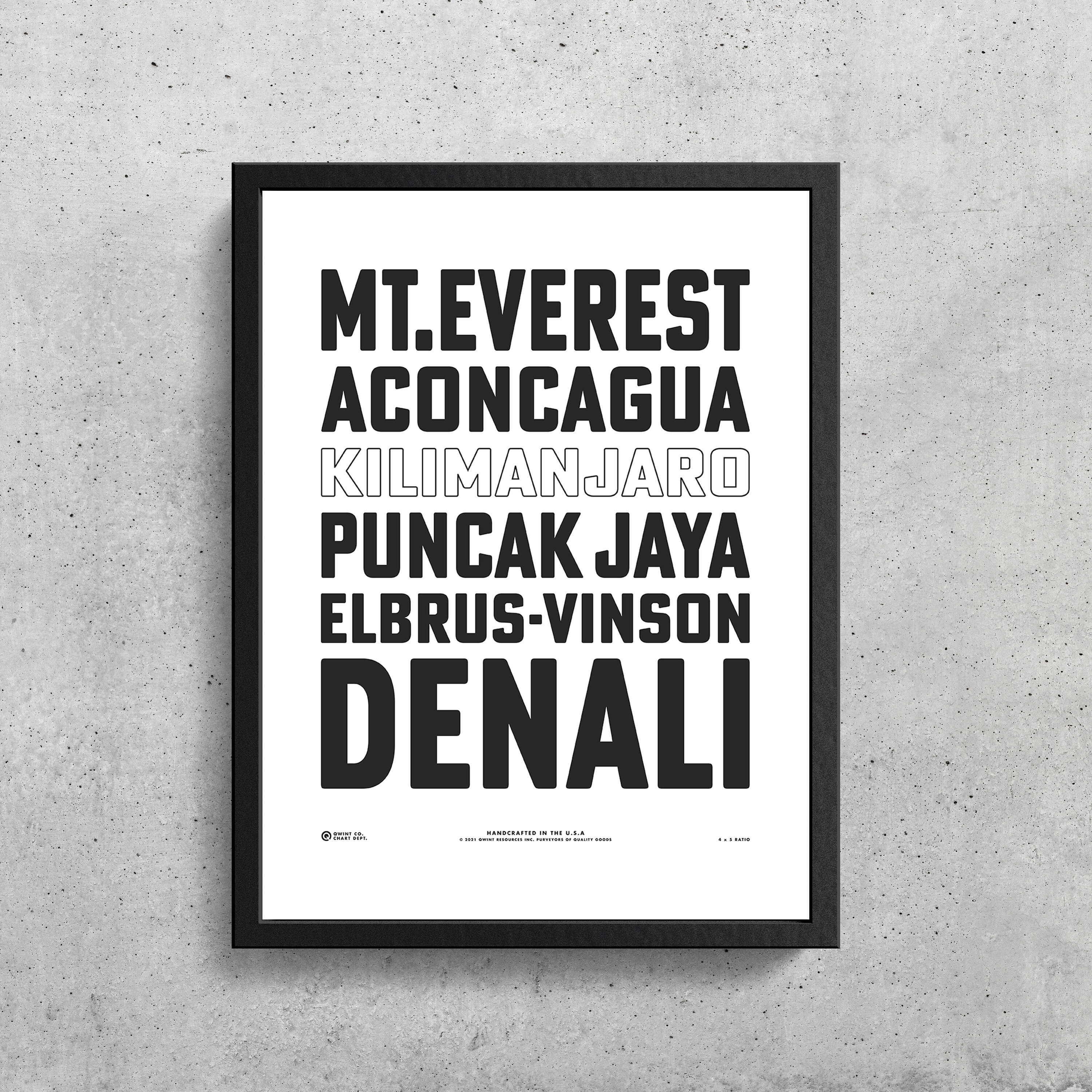 Seven Summits Wall Art Printable Everest K2 Himalayas - Etsy