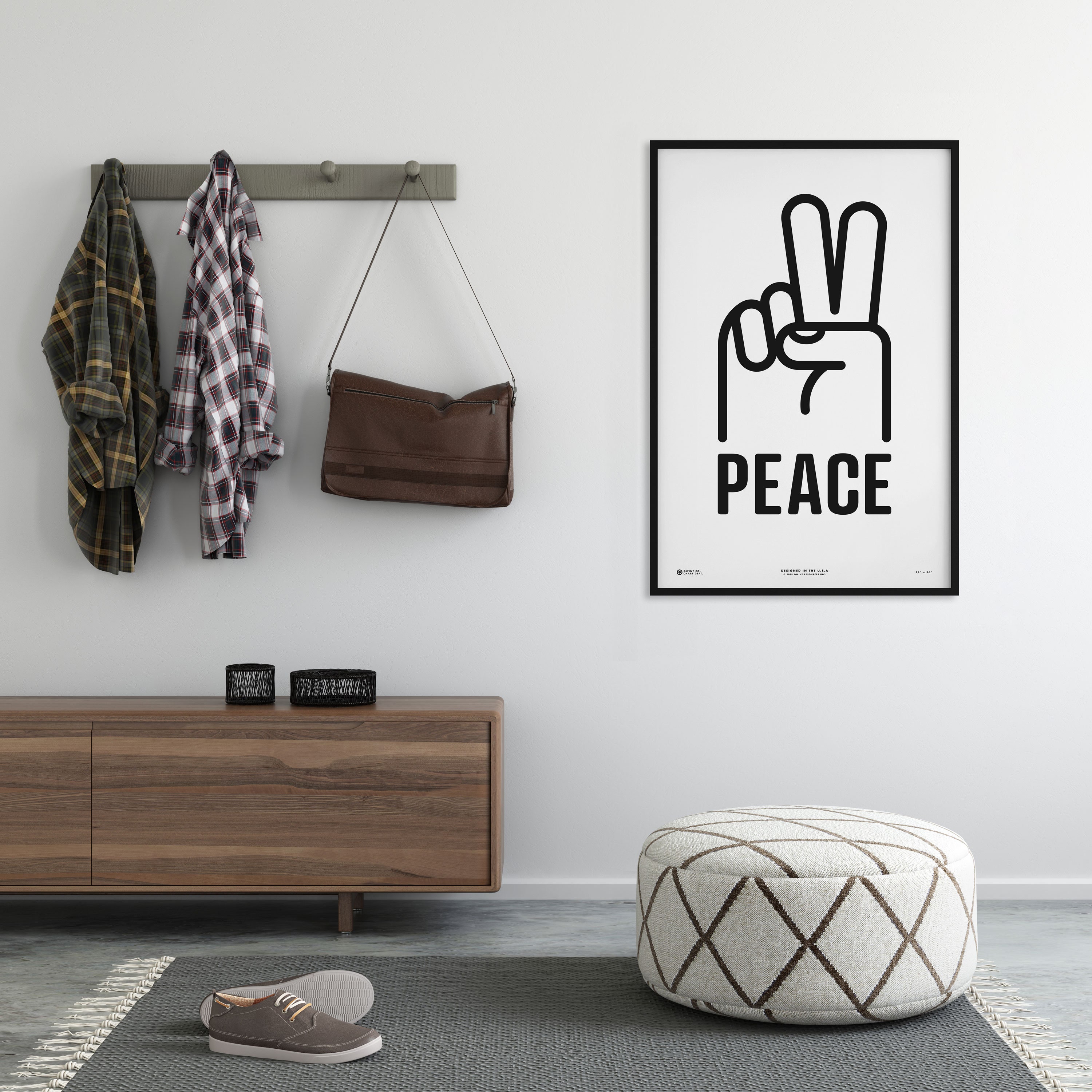 PEACE Printable Peace Sign Surf Art Surf Decor Boho | Etsy