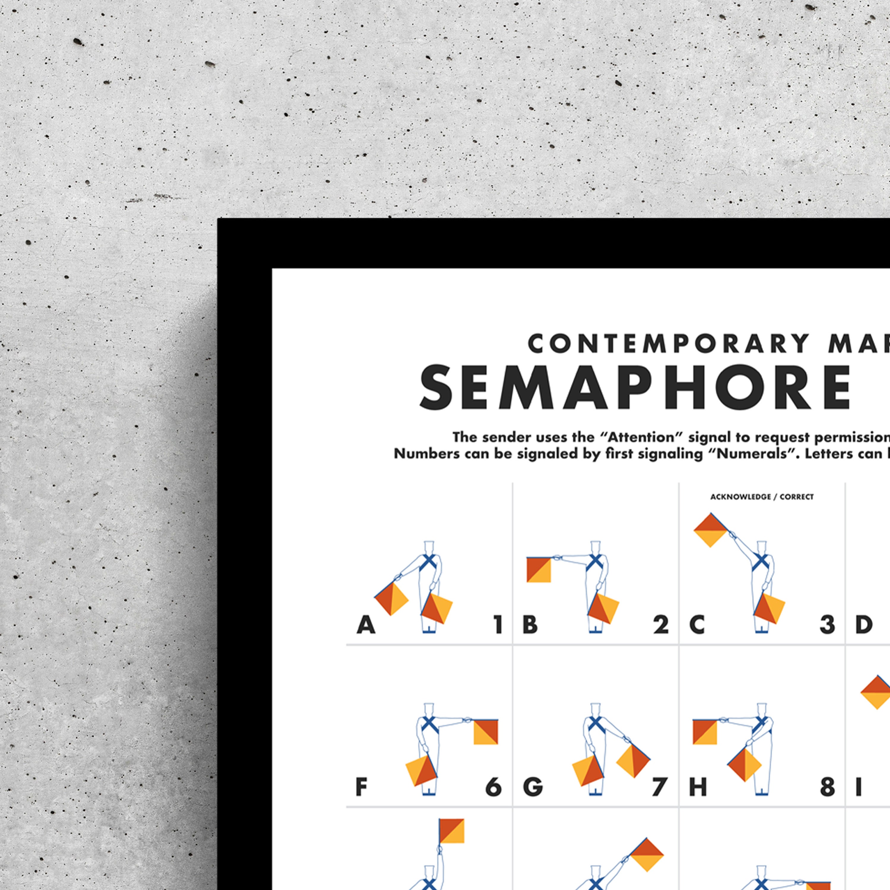 Maritime Semaphore Flags Wall Art Printable Semaphore Alphabet Signal ...