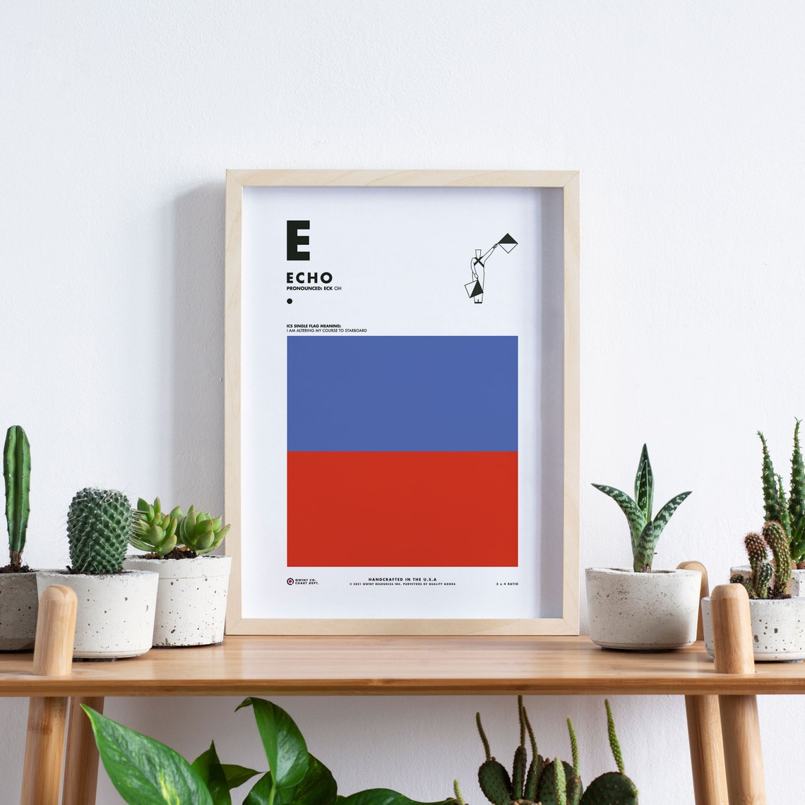 Signal Flag E Wall Art Printable Echo E Phonetic | Etsy