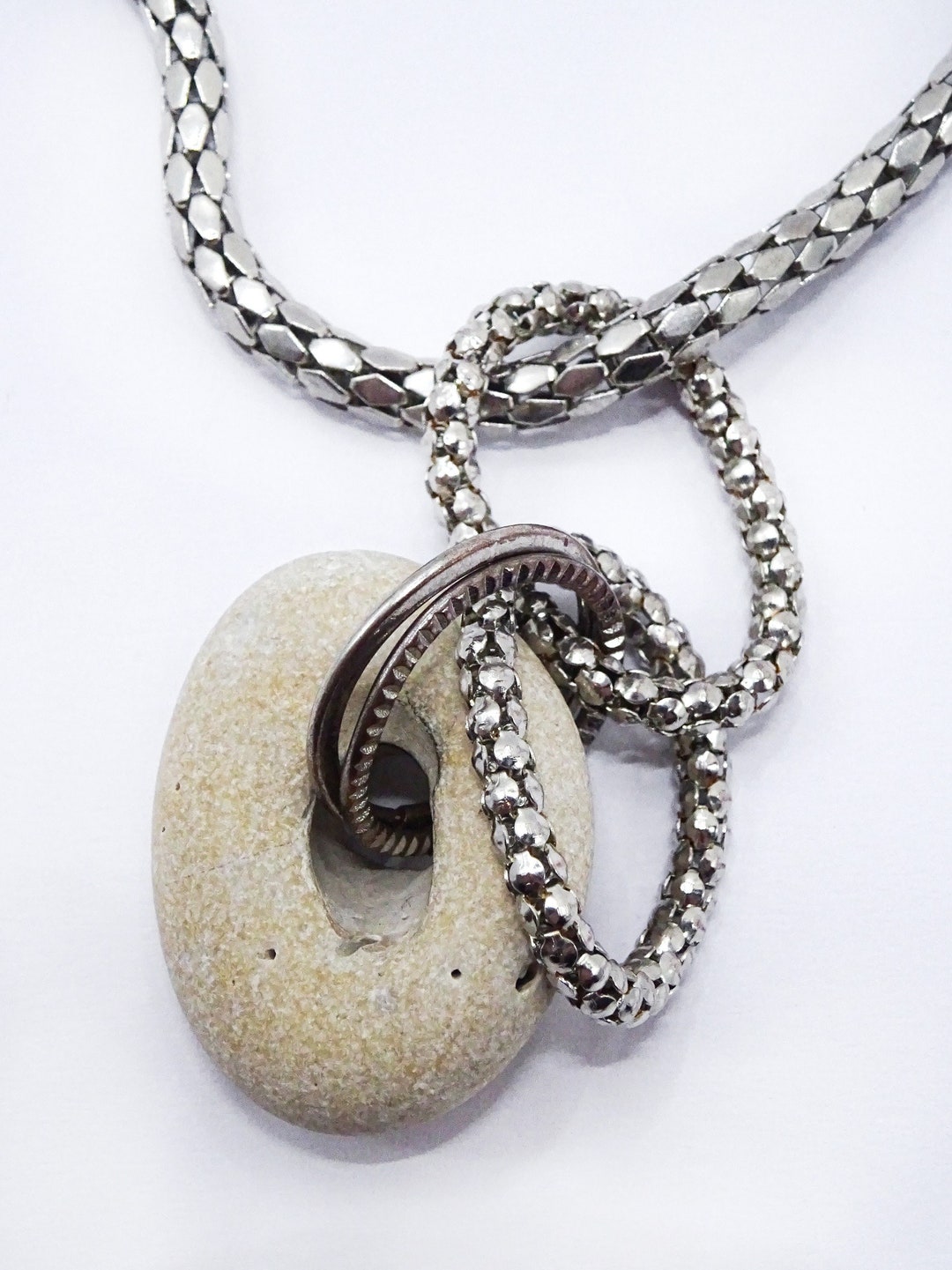 Pendant, Natural Stone With a Hole, Hag Stone, Odin Stone, Decorative ...