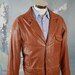 1980s Squash Brown Leather Jacket, Swedish Vintage Janbell Retro Blazer ...