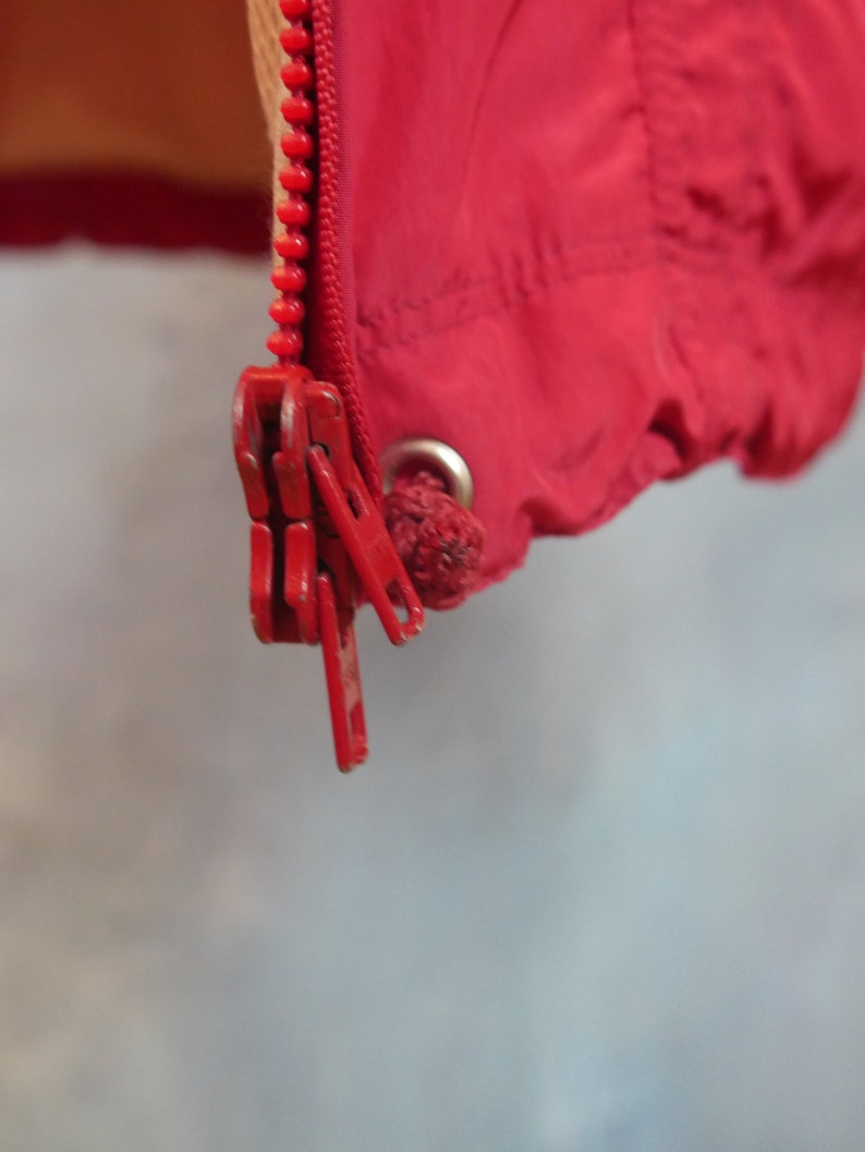 Red Nylon Jacket 1990s European Vintage Zippered Rukka Sport - Etsy