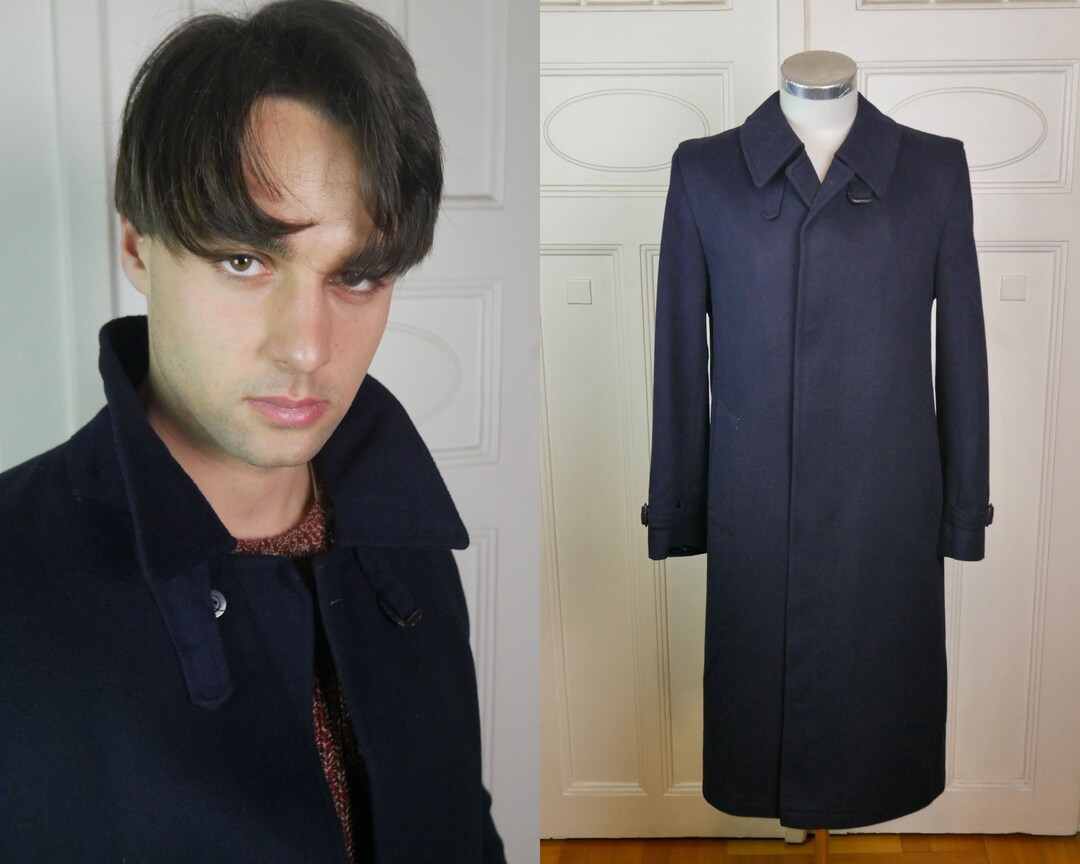 Vintage Blue Wool Overcoat, 90s Austrian Winter Coat - Etsy