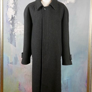 Hugo Boss Overcoat, Charcoal Gray Wool Tweed Coat, European Vintage Men ...
