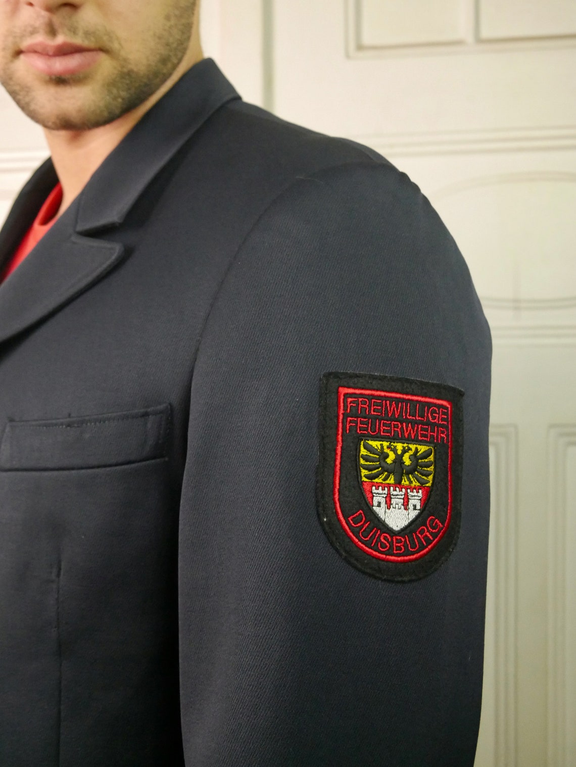 German Officer Jacket 1980s Vintage Dark Navy Blue Fireman - Etsy