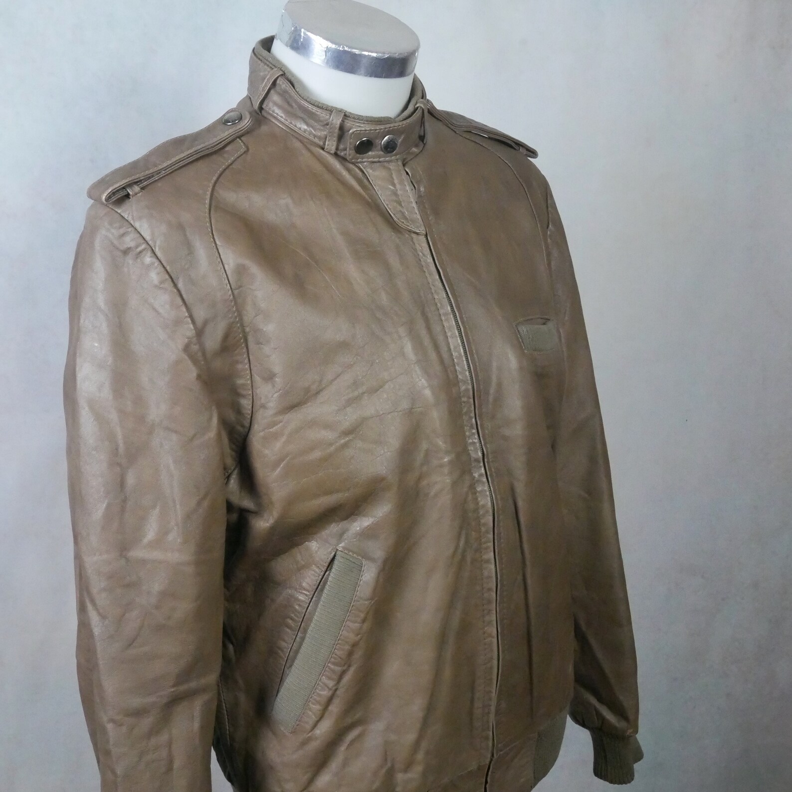 80s Brown Leather Jacket Chess King Size 38 US/UK - Etsy