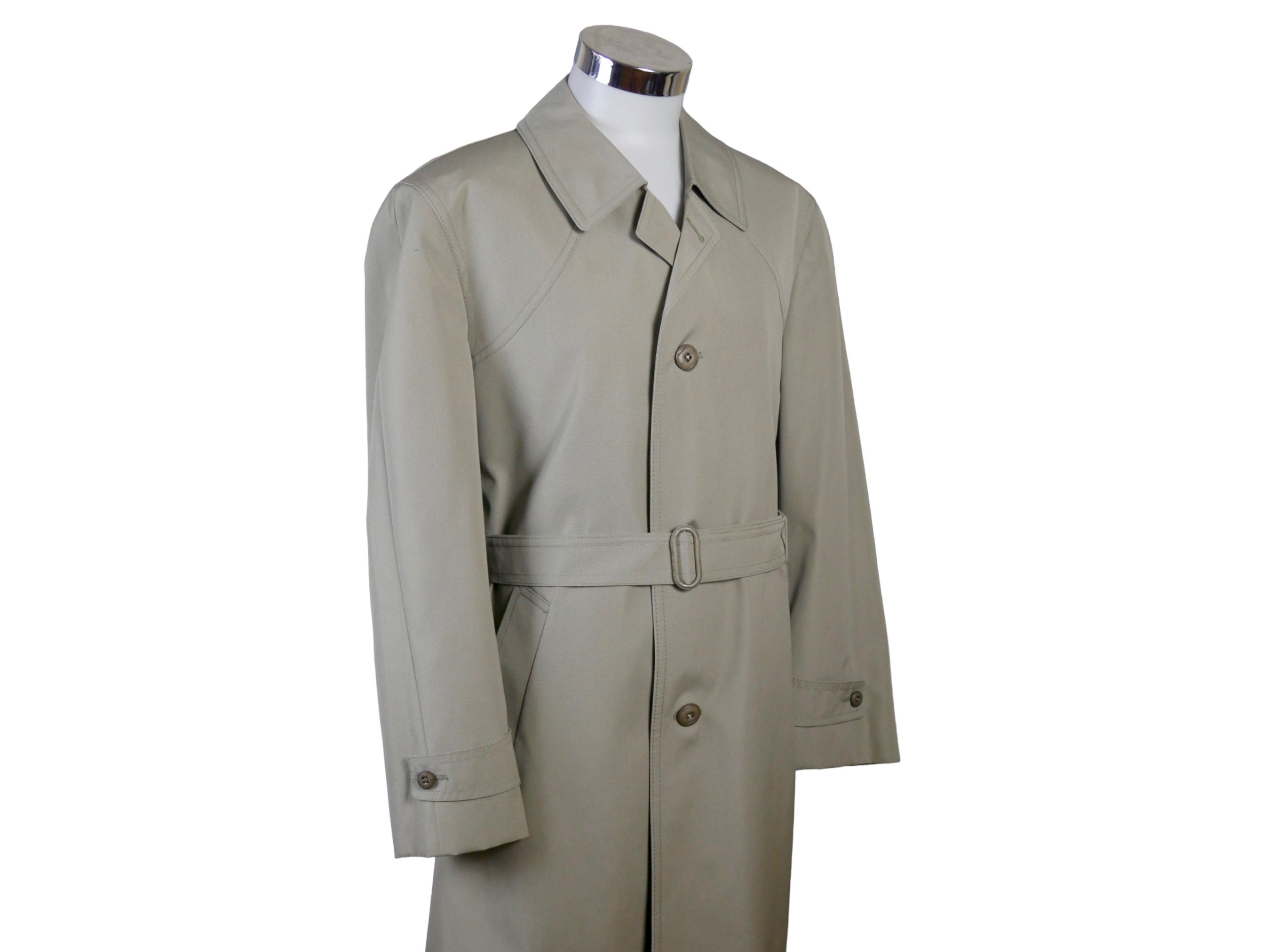 German Trench Coat 80s Vintage Men's Outerwear Long - Etsy