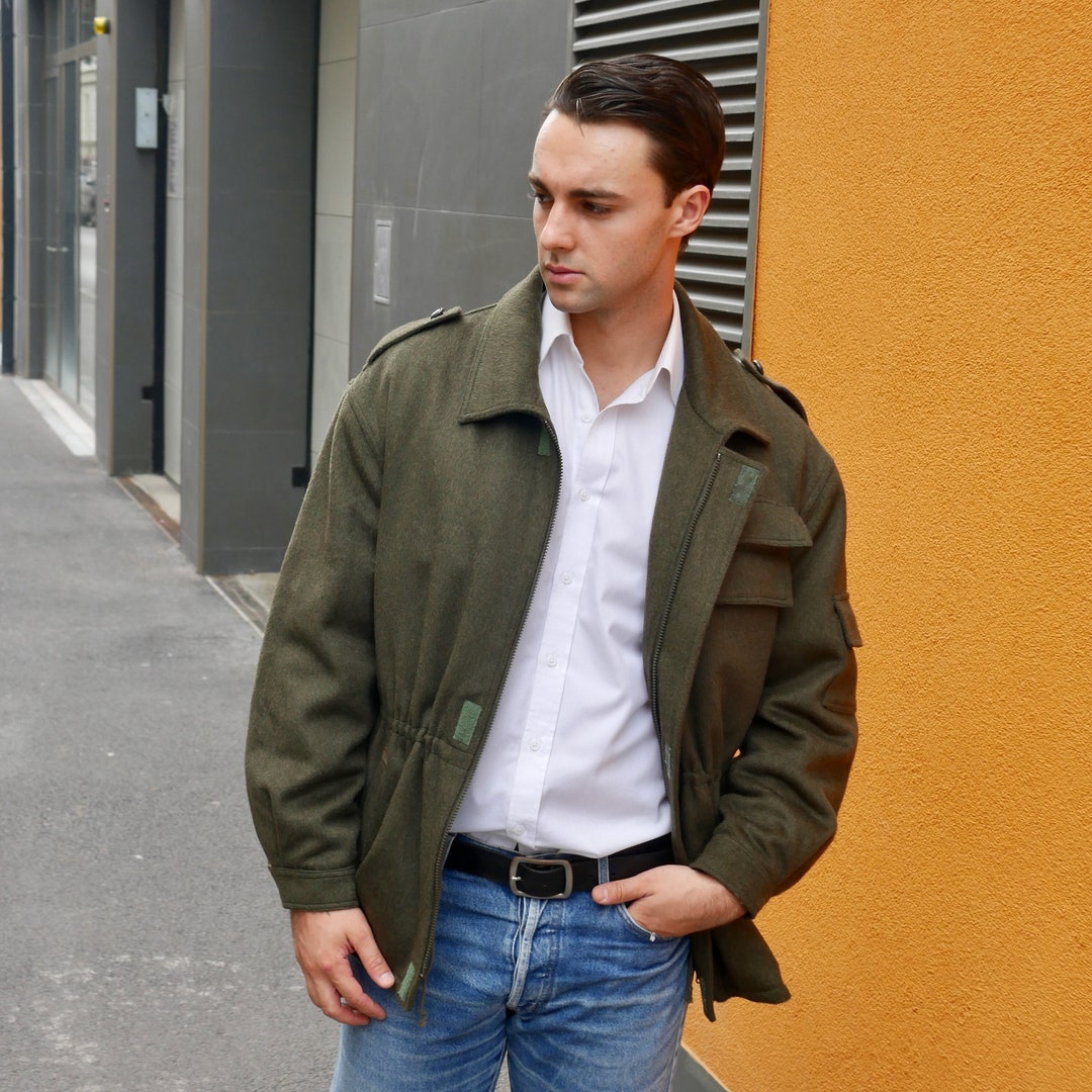 Loden Wool Jacket, 1980s Vintage Olive Green, Size 46 US/UK - Etsy