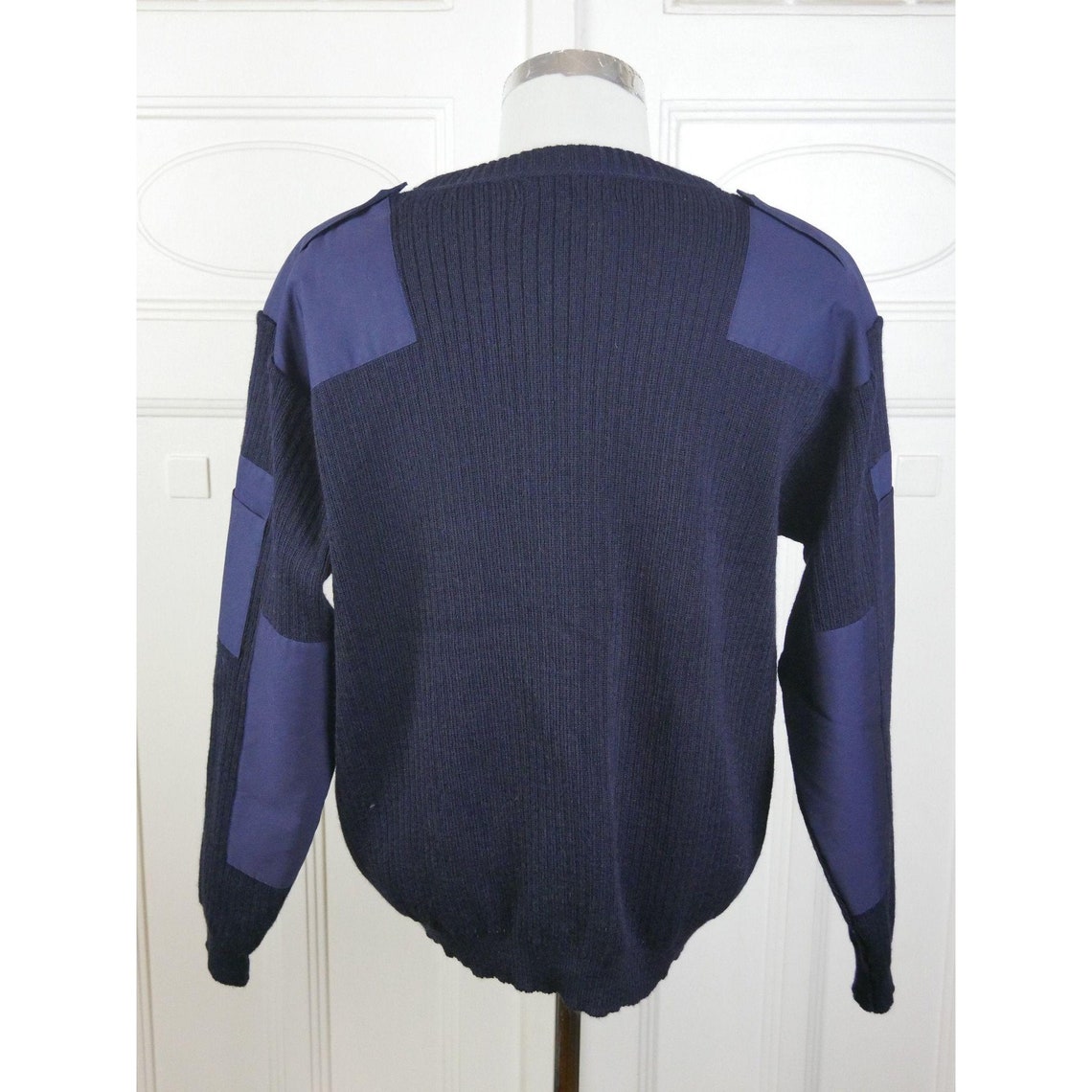 Blue Police Sweater 1990s Swedish Vintage Wool Blend Knit - Etsy