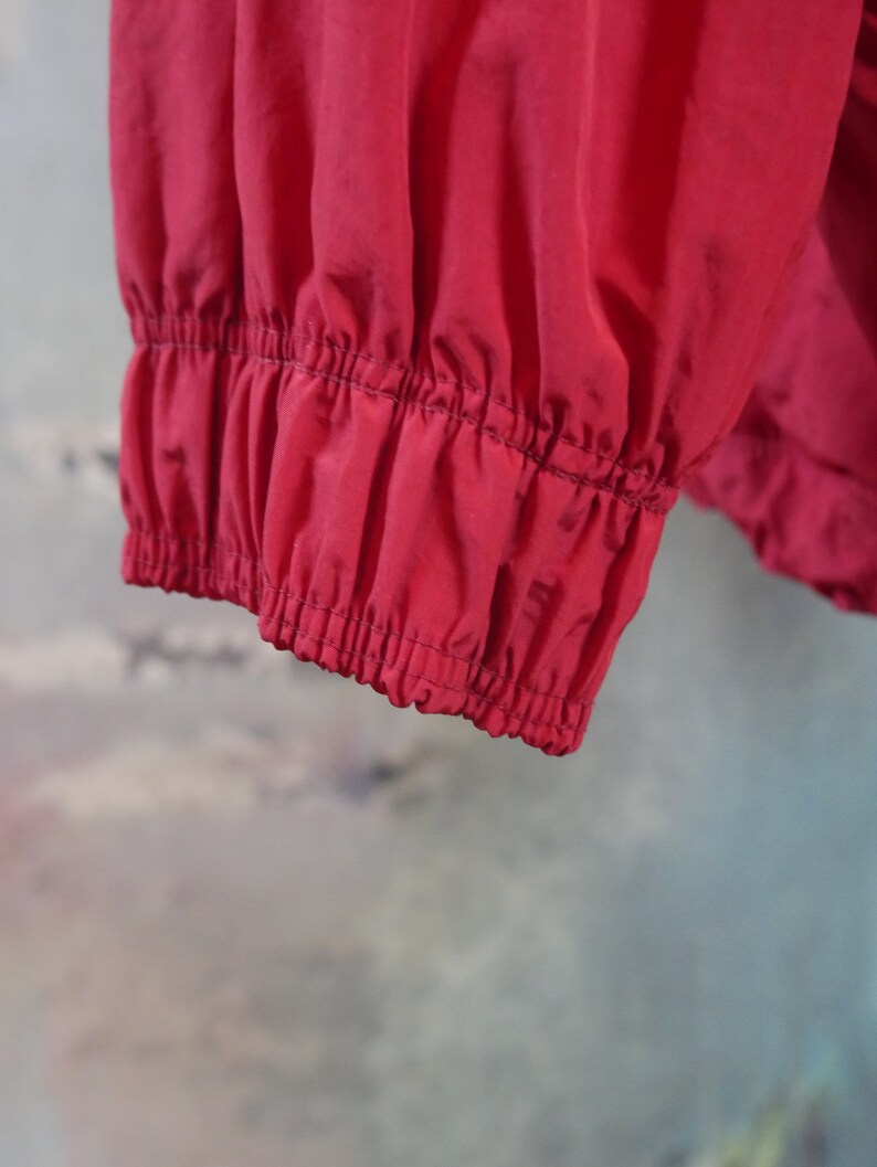 Red Nylon Jacket 1990s European Vintage Zippered Rukka Sport - Etsy