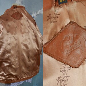 1980s Squash Brown Leather Jacket, Swedish Vintage Janbell Retro Blazer ...