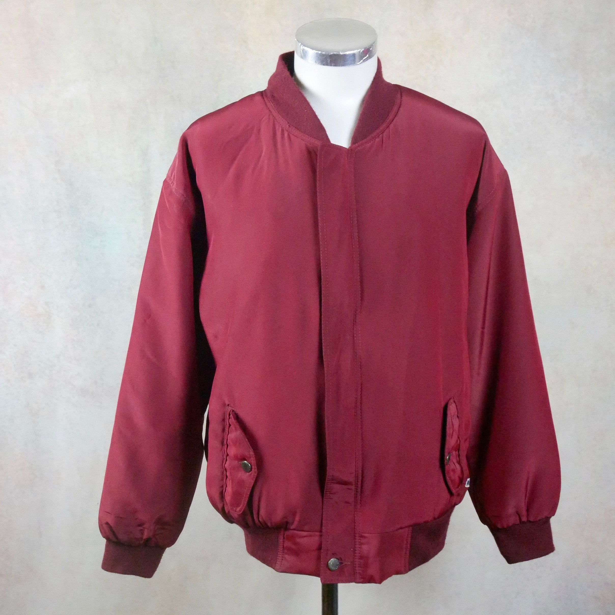 Red Bomber Jacket 1990s European Vintage Size 42 US/UK - Etsy