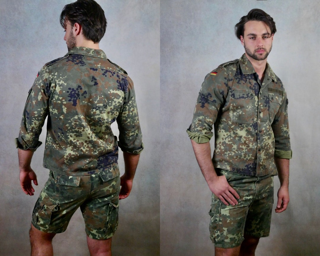 Army Camo Shorts Set, German Vintage Summer Military Uniform - Etsy Norway