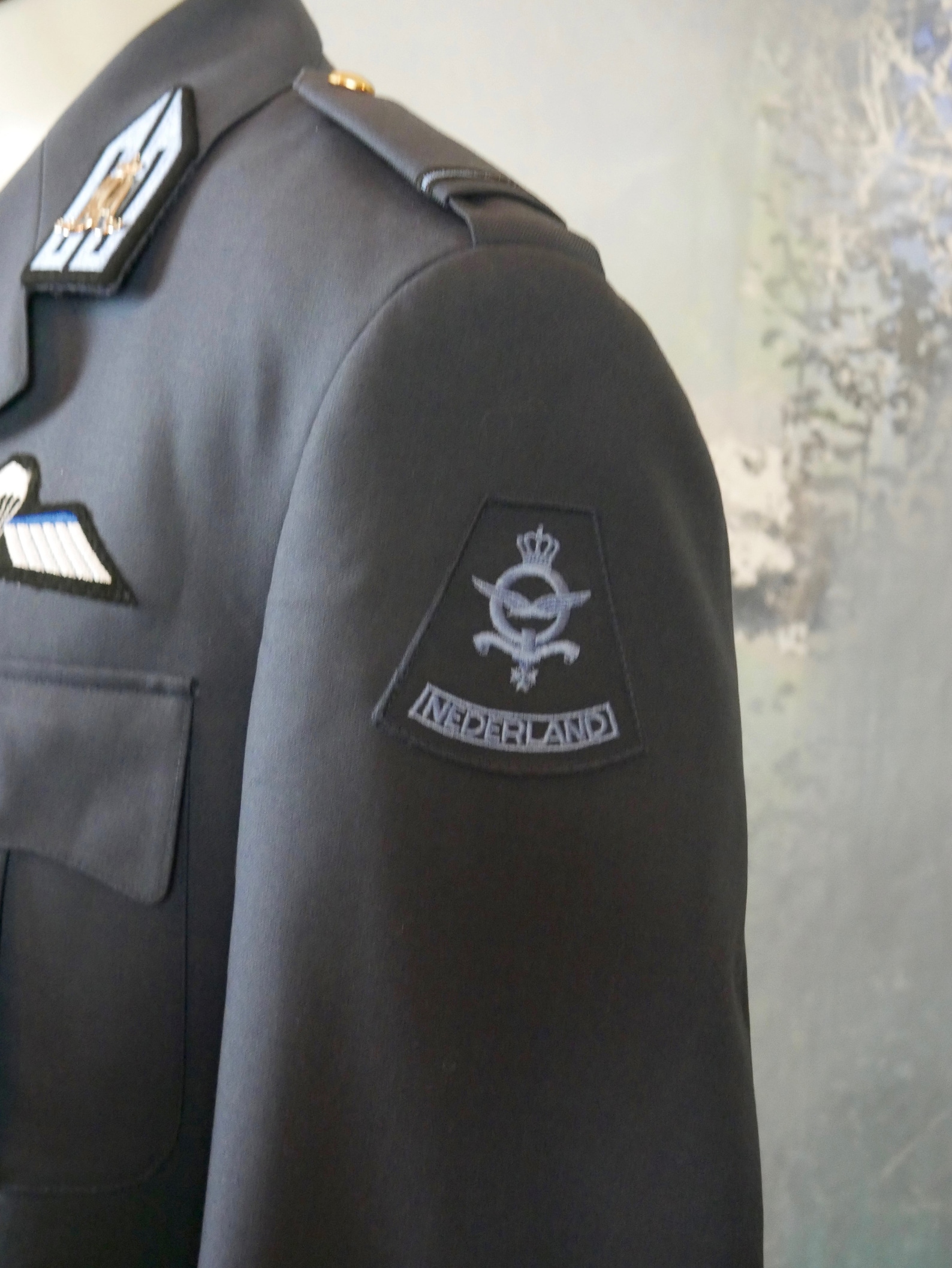 Vintage Military Jacket Gray 90s Dutch Air Force Uniform - Etsy