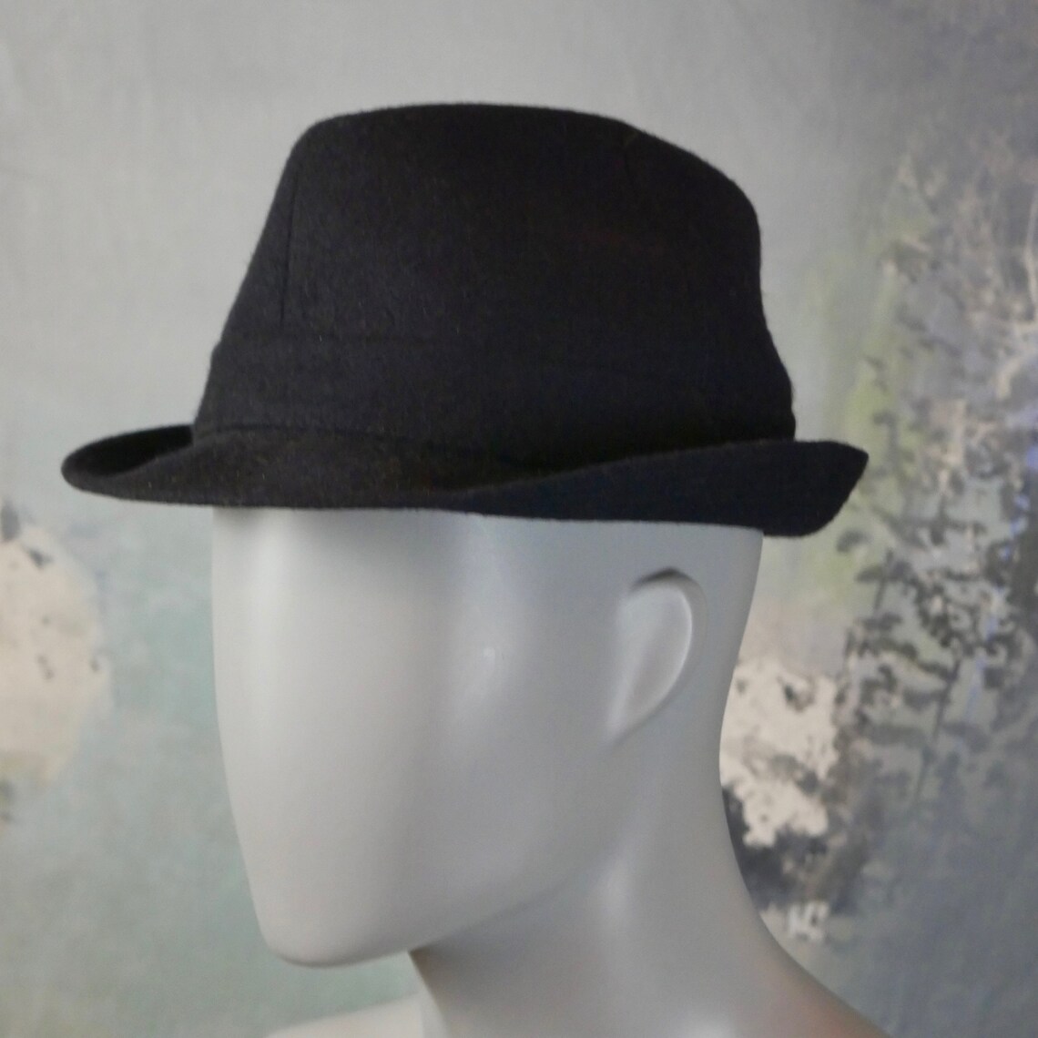 1960s Charcoal Gray Trilby Hat French Vintage Wool Felt | Etsy