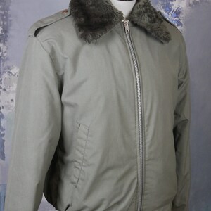Retro Flight Jacket, Israeli Vintage Sage Gray Bomber Jacket W Faux ...