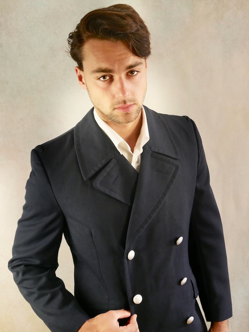 Navy Blue German Military Overcoat European Vintage Wool - Etsy