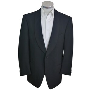 80s Tuxedo Jacket, European Vintage Wool Evening Dinner Jacket With ...