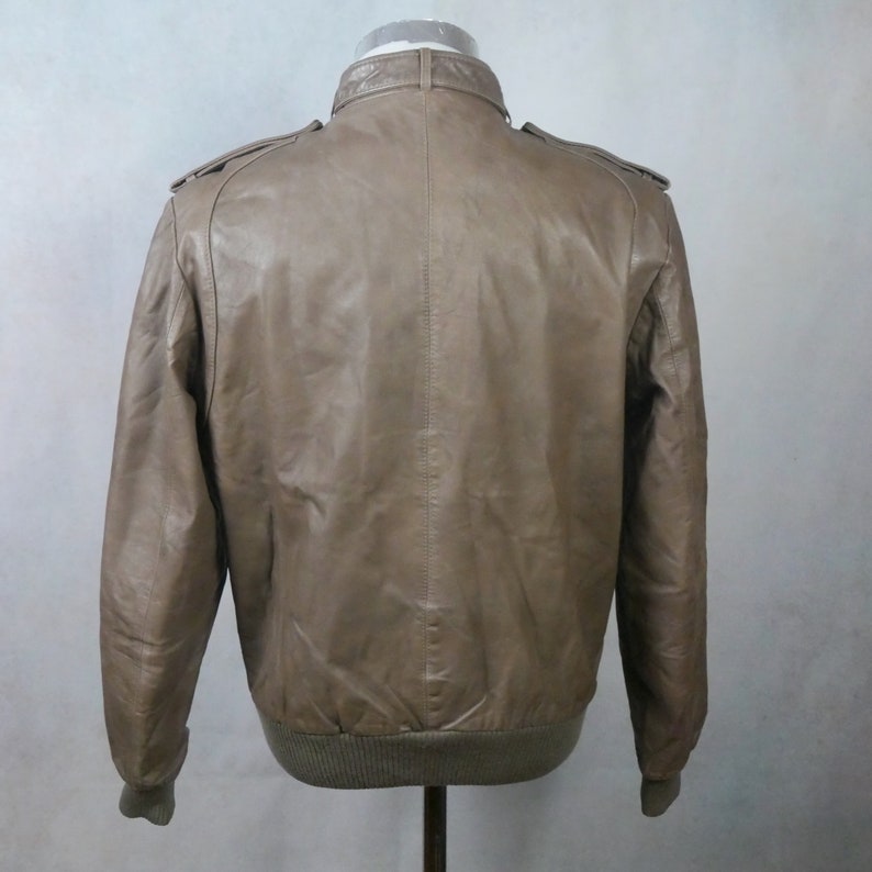 80s Brown Leather Jacket Chess King Size 38 US/UK - Etsy