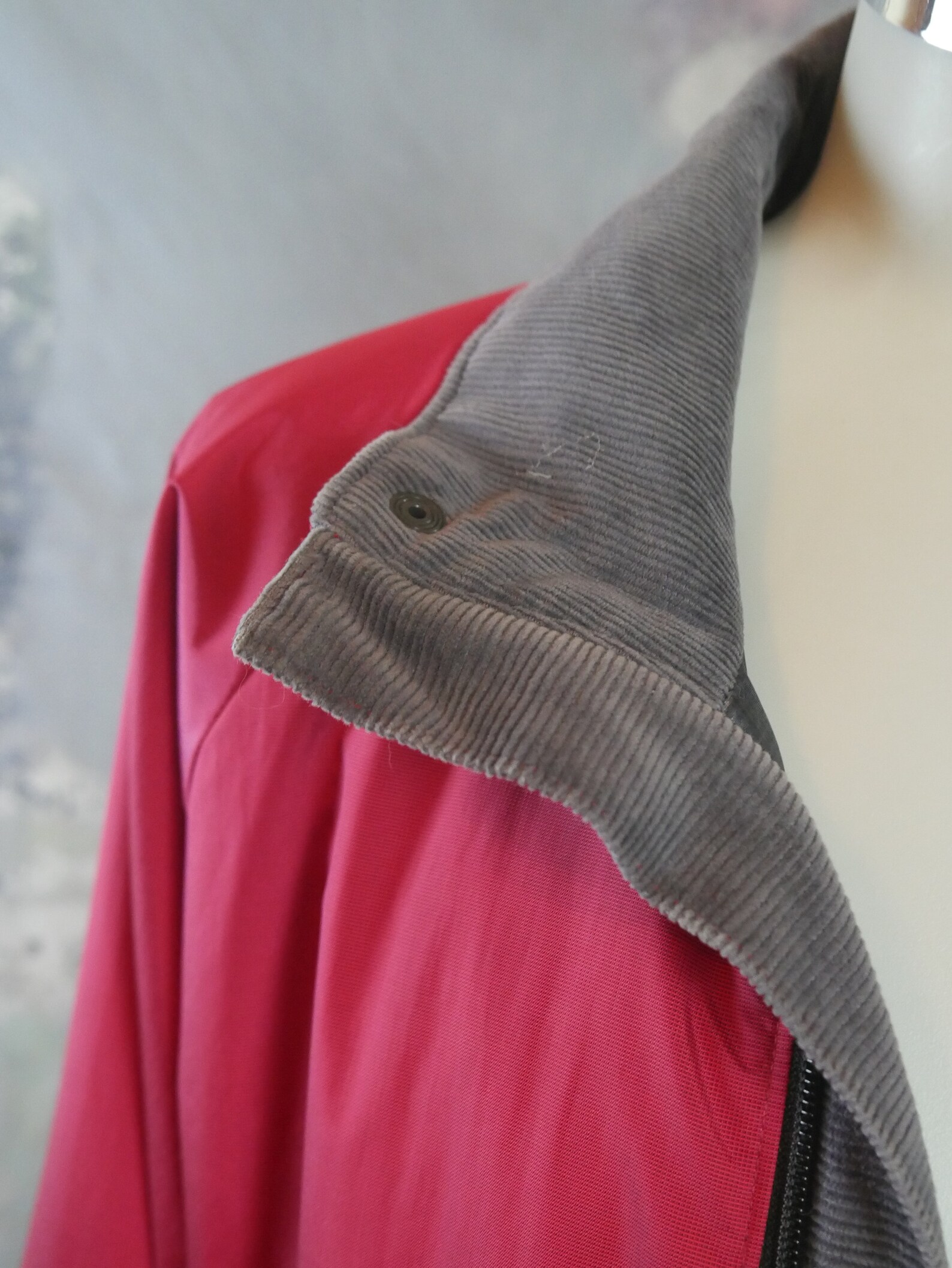 Red Nylon Jacket 1990s European Vintage Zippered Sport Jacket | Etsy