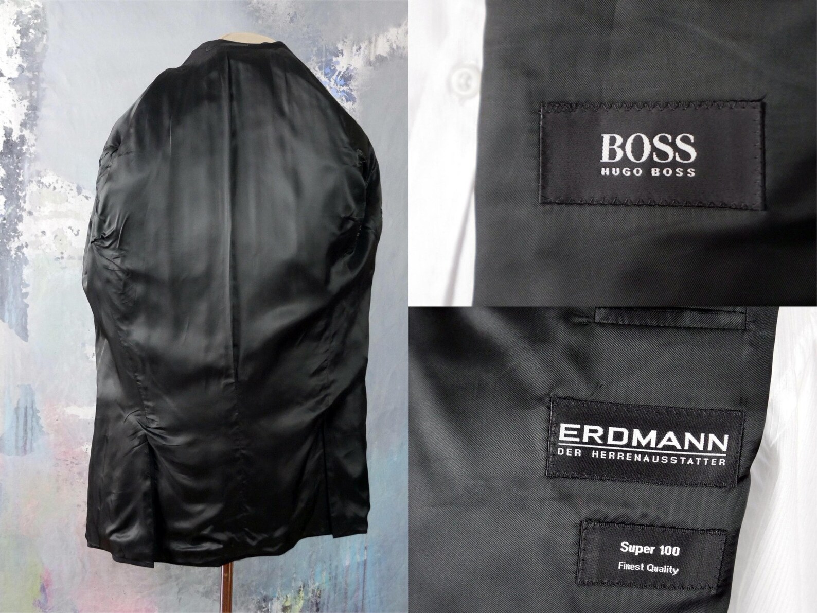 Black Blazer, European Vintage Hugo Boss Single-breasted Super Fine ...