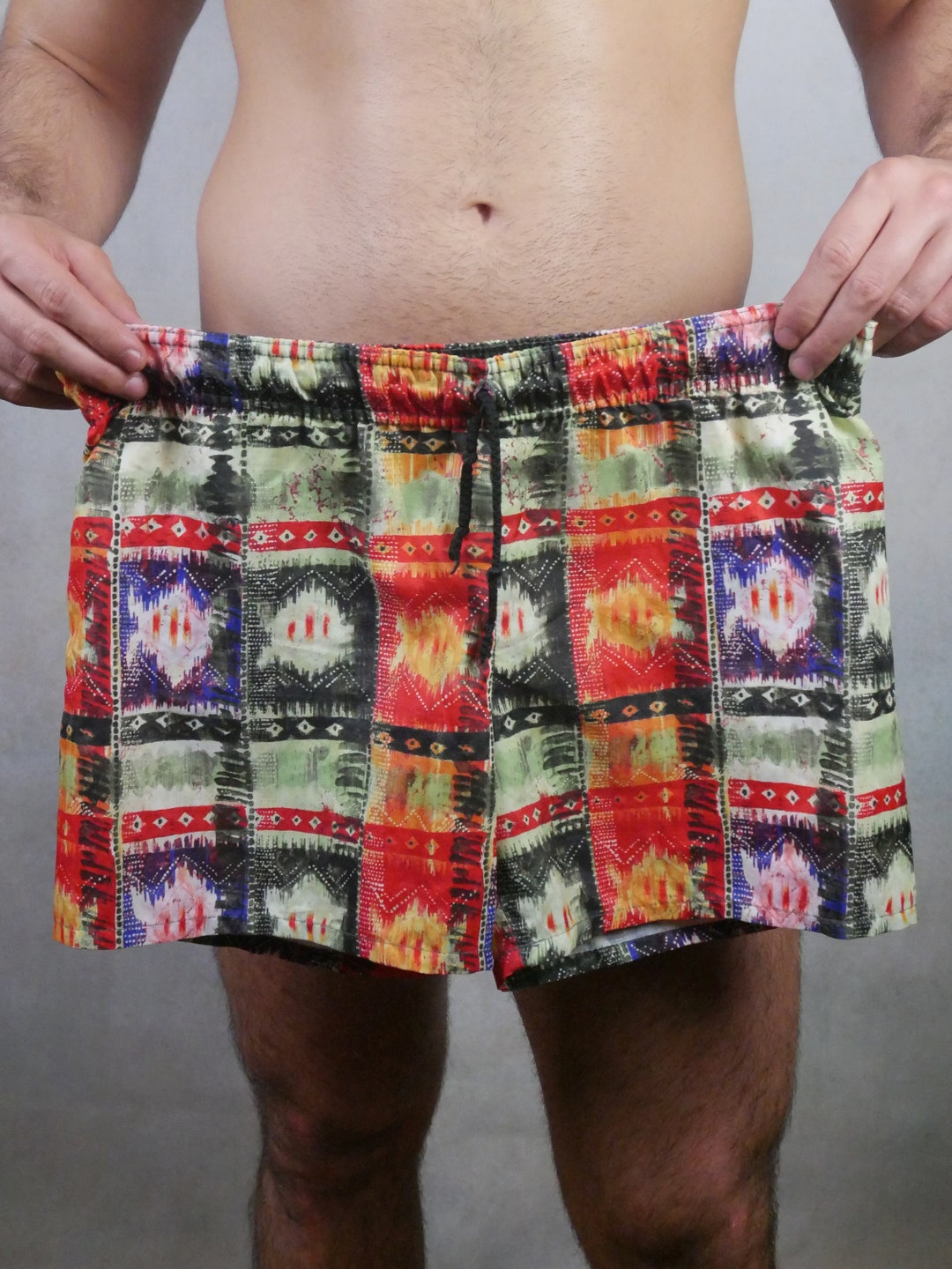 80s Swim Shorts Italian Vintage Swimming Trunks Waist 32 - Etsy