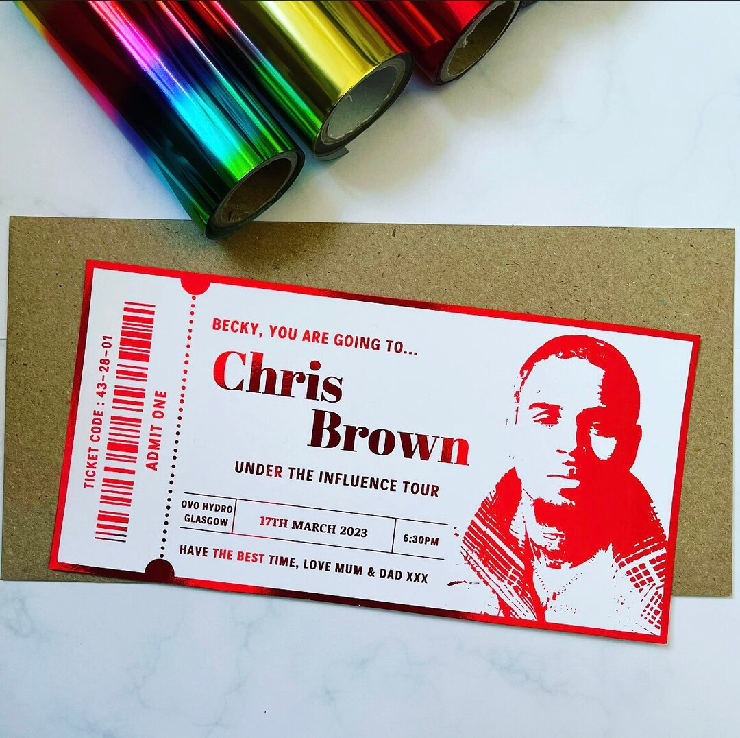 Personalised Foil Event Ticket: Surprise Gift Voucher - Etsy UK