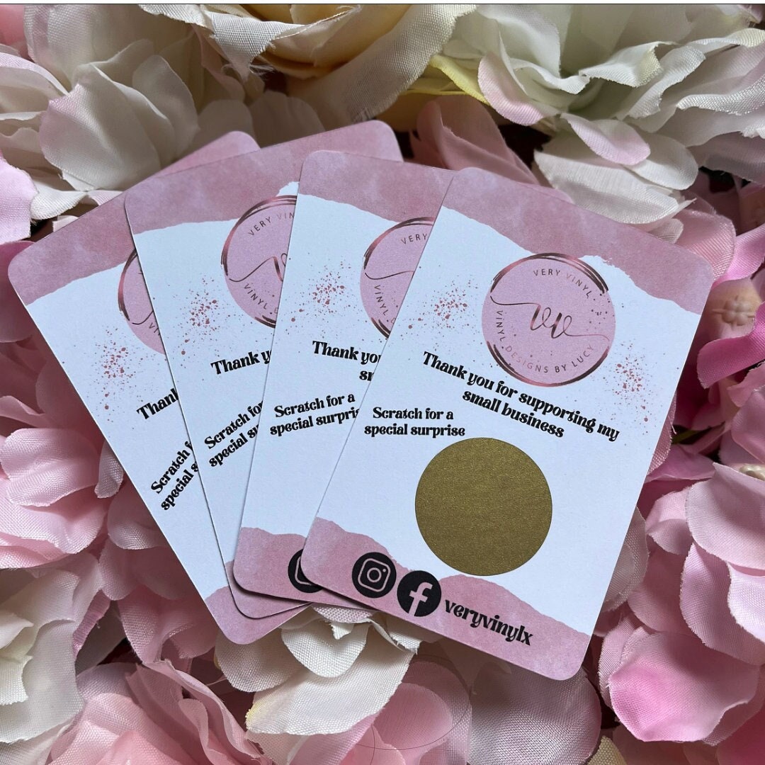 Personalised Business Logo Scratch Cards: Customer Loyalty, Thank You ...
