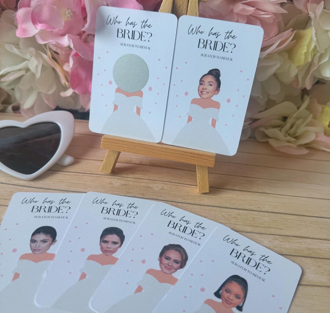 PRINTED Who Has the Bride | Scratch off Card Game | Wedding Game ...