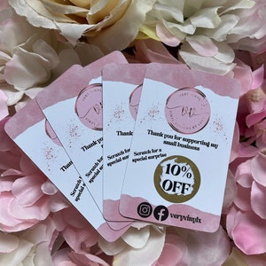 Personalised Business Logo Scratch Cards: Customer Loyalty, Thank You ...