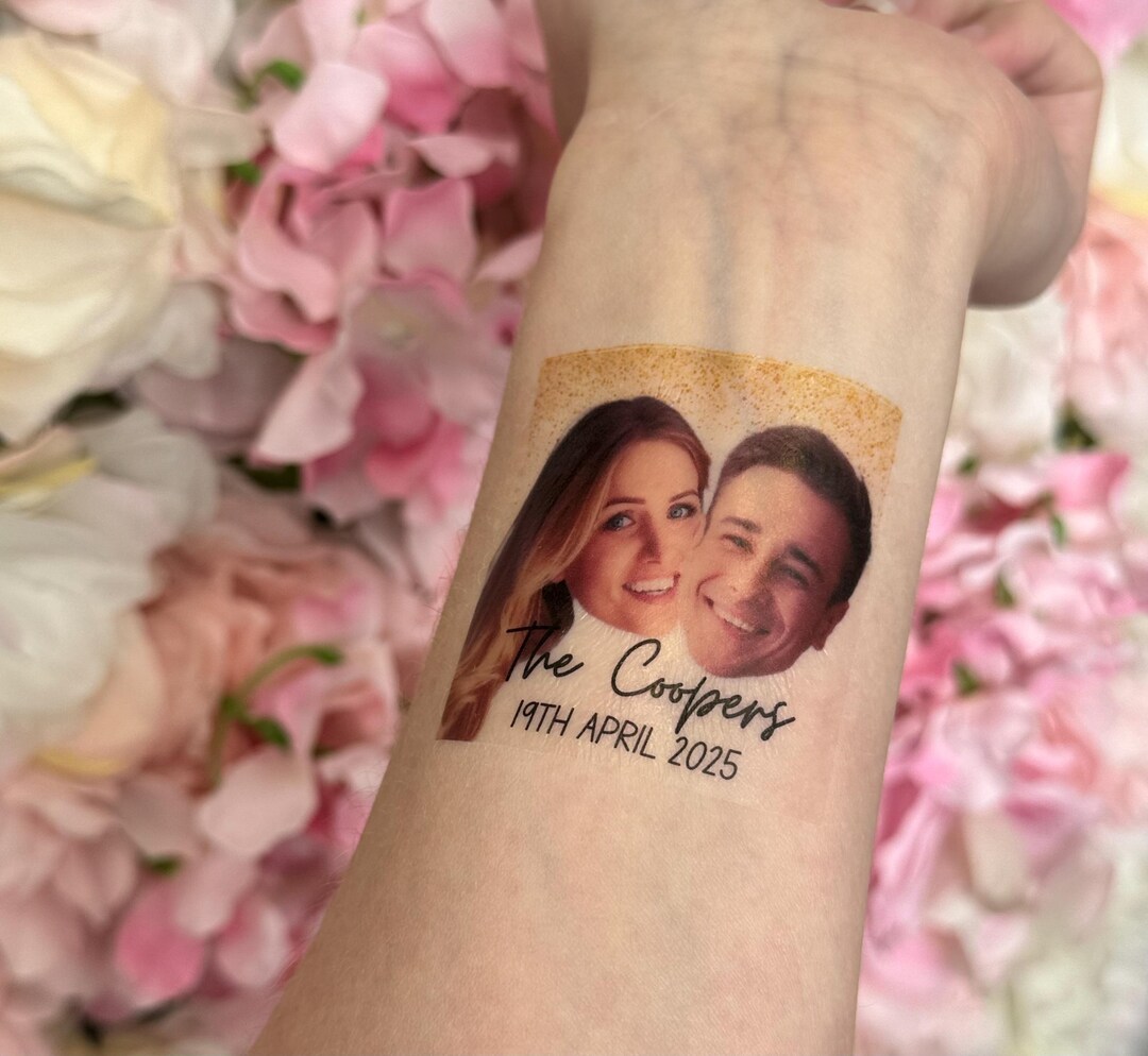 Custom Face Temporary Tattoos: Personalised Wedding Hen Do Party Favour ...