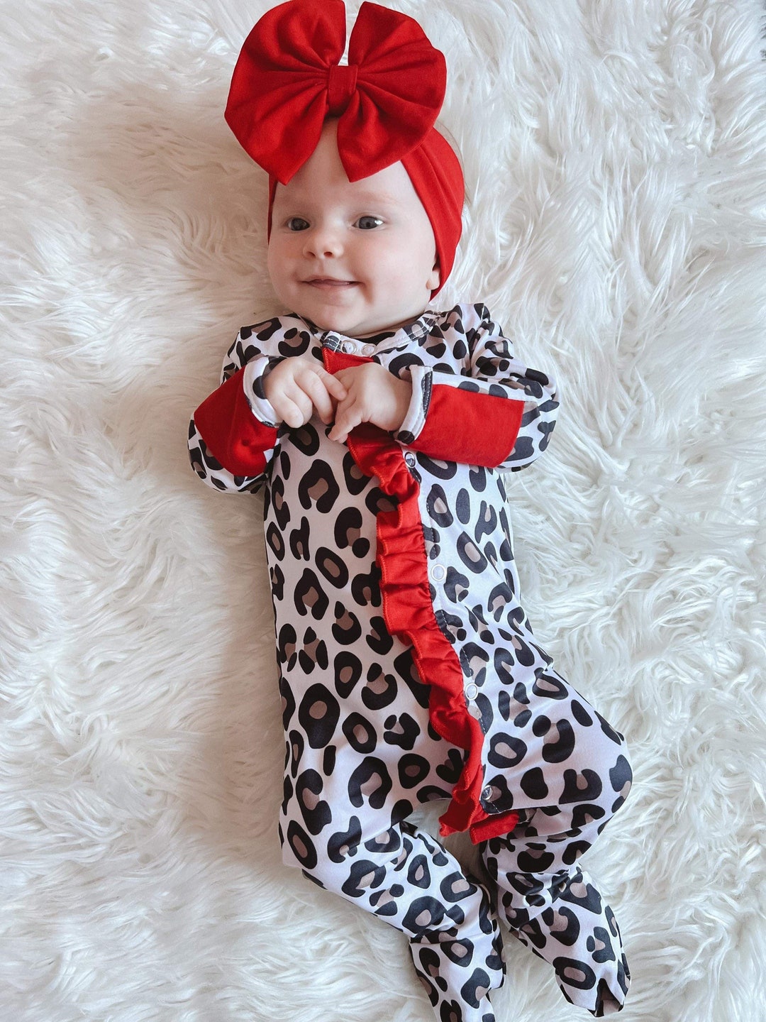 NEWBORN Footie Sleeper, Newborn, Leopard, Leopard Footie Sleeper, Baby ...