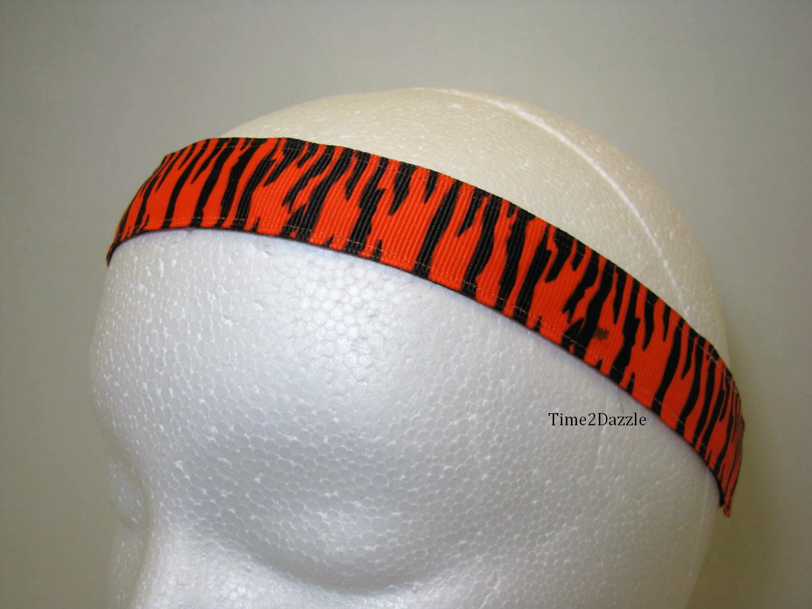 Neon ZEBRA Print Adjustable Headband Non slip Velvet Back Head | Etsy