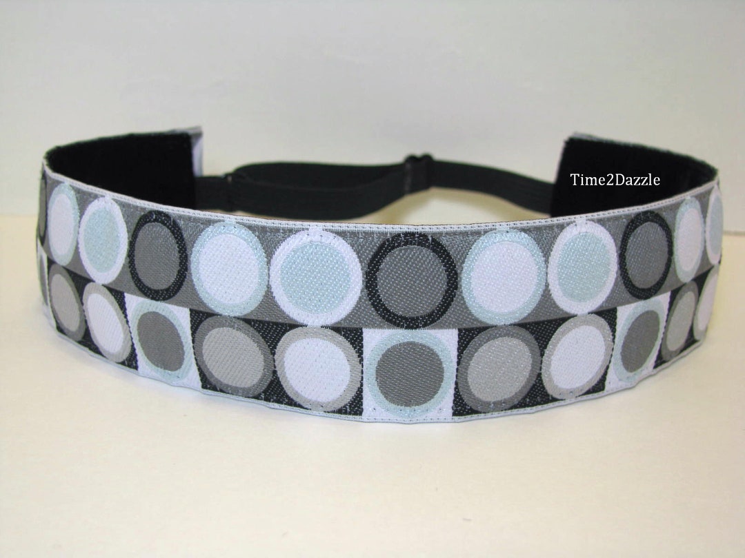 SPINNING IN CIRCLES Adjustable Headband Non Slip Velvet Back Head Band ...