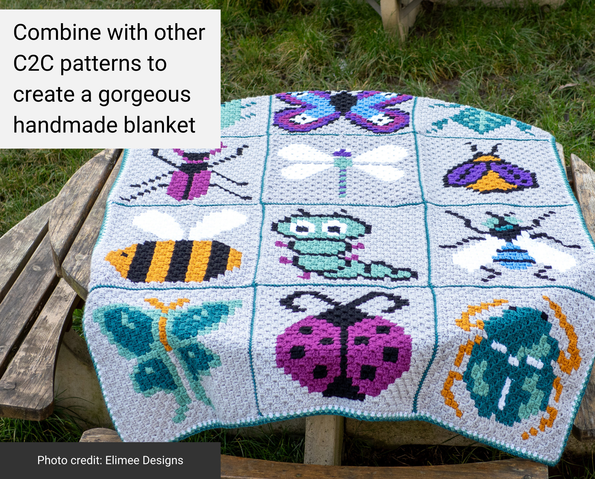 Butterfly Crochet Pattern - C2C Butterfly Pattern - Instant PDF ...